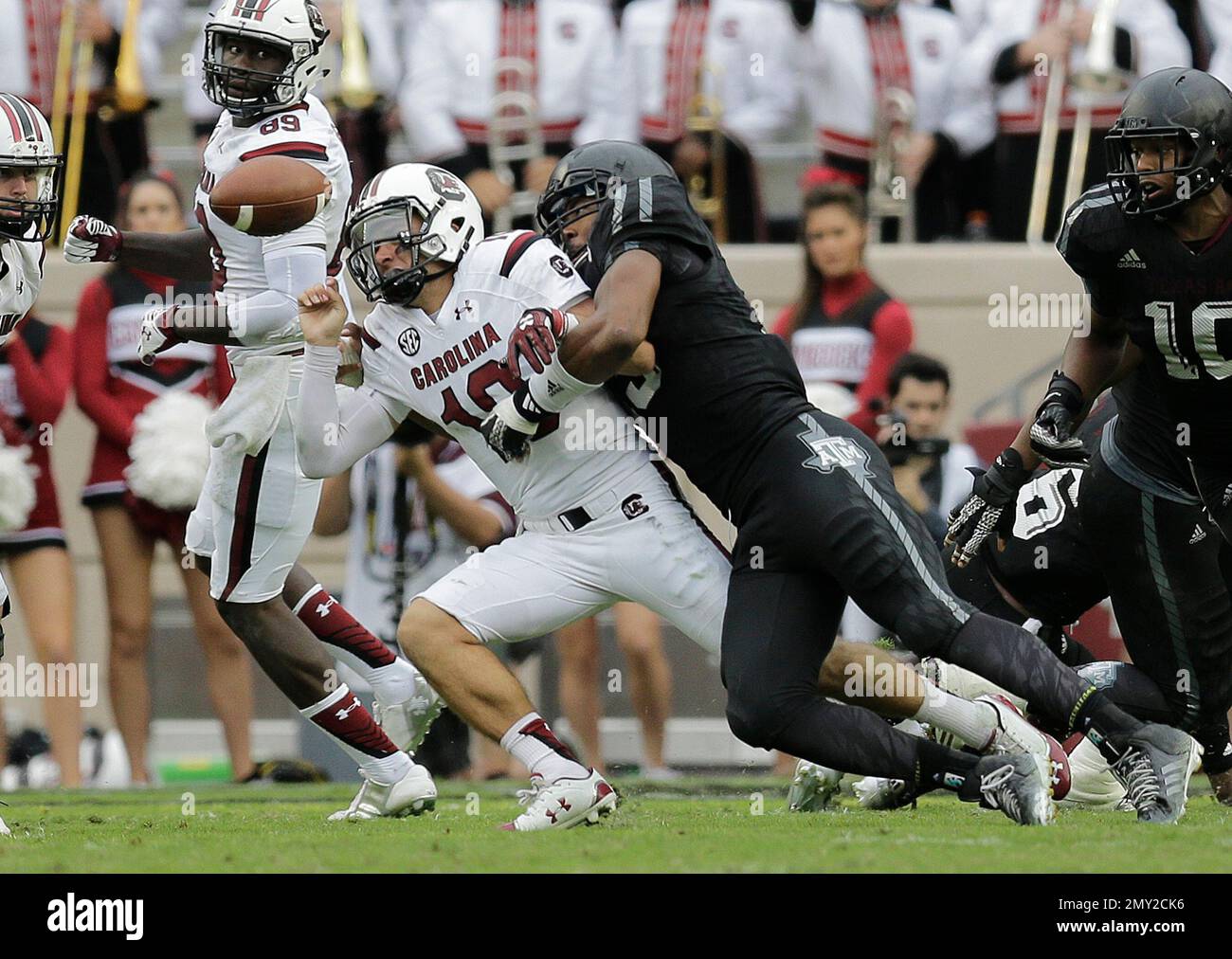 FILE - In this Oct. 31, 2015, file photo, South Carolina quarterback ...