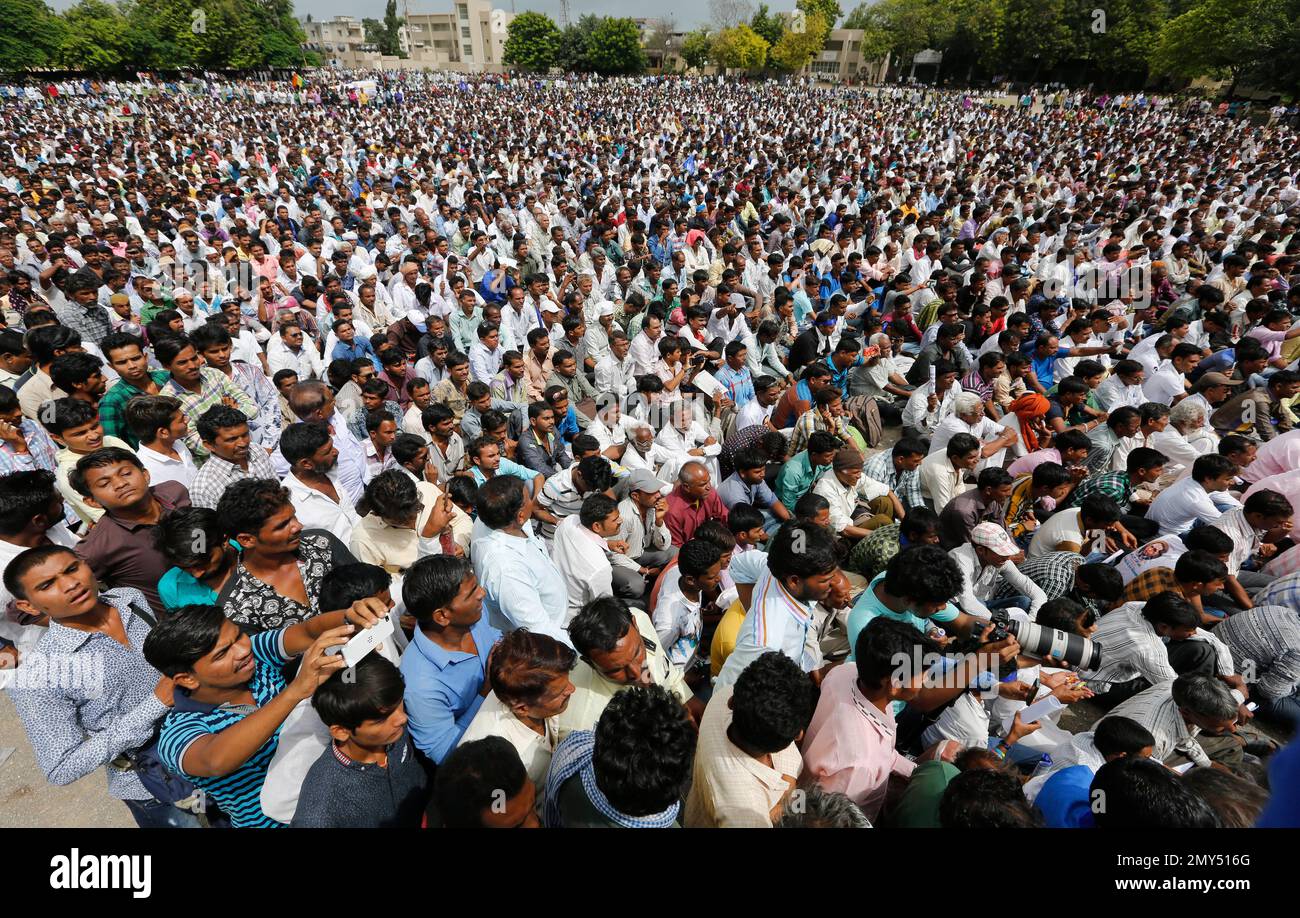 Hundreds of members of India’s low-caste Dalit community gather for a ...