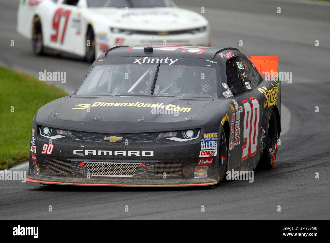 Andy Lally drives on track during the NASCAR Xfinity Series auto race ...
