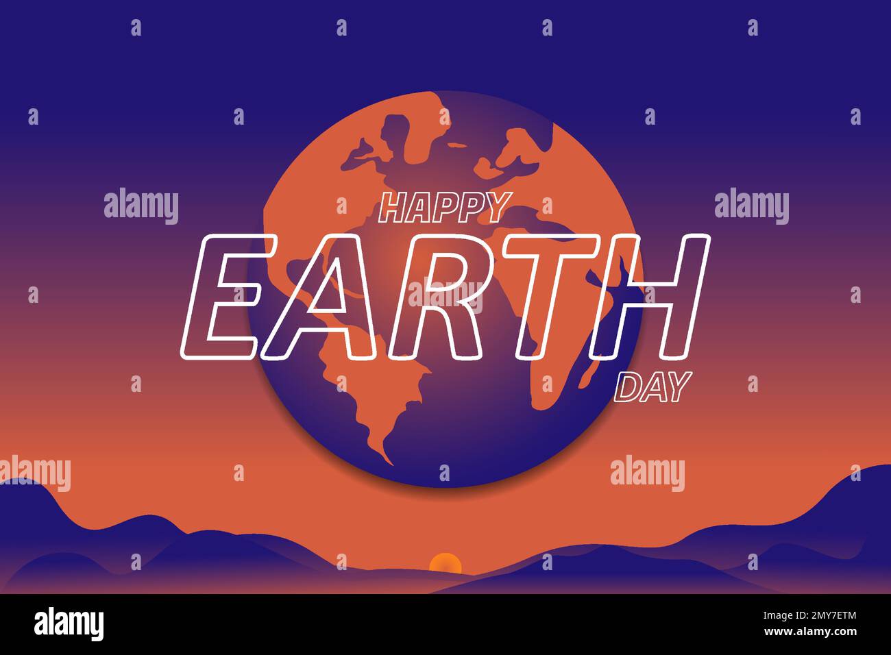 Hintergrunddarstellung des Earth Day Posters. Eco Design 3D Earth Map ...