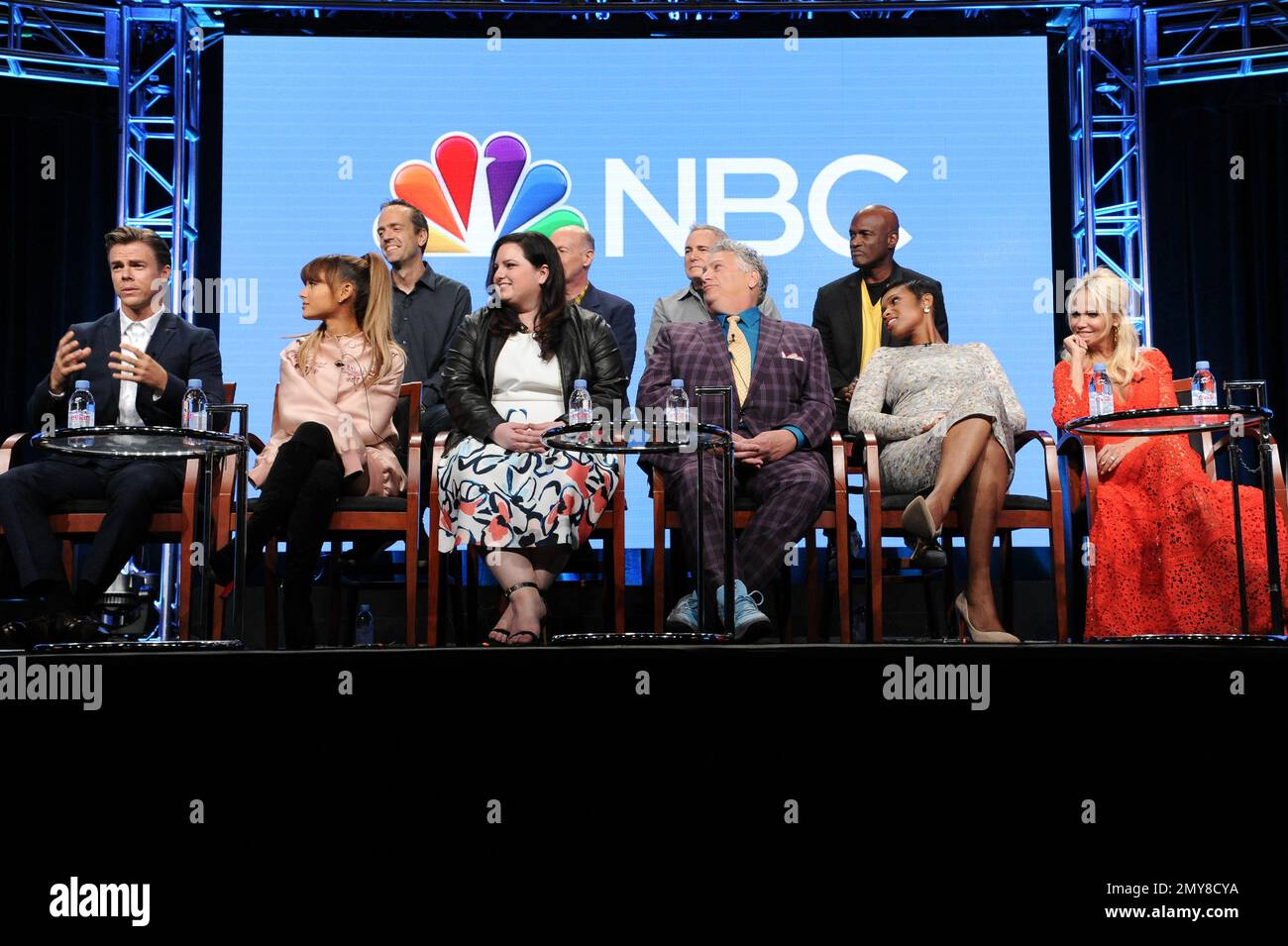 Alex Rudzinski, from left, Neil Meron, Craig Zadan, Kenny Leon, Derek ...