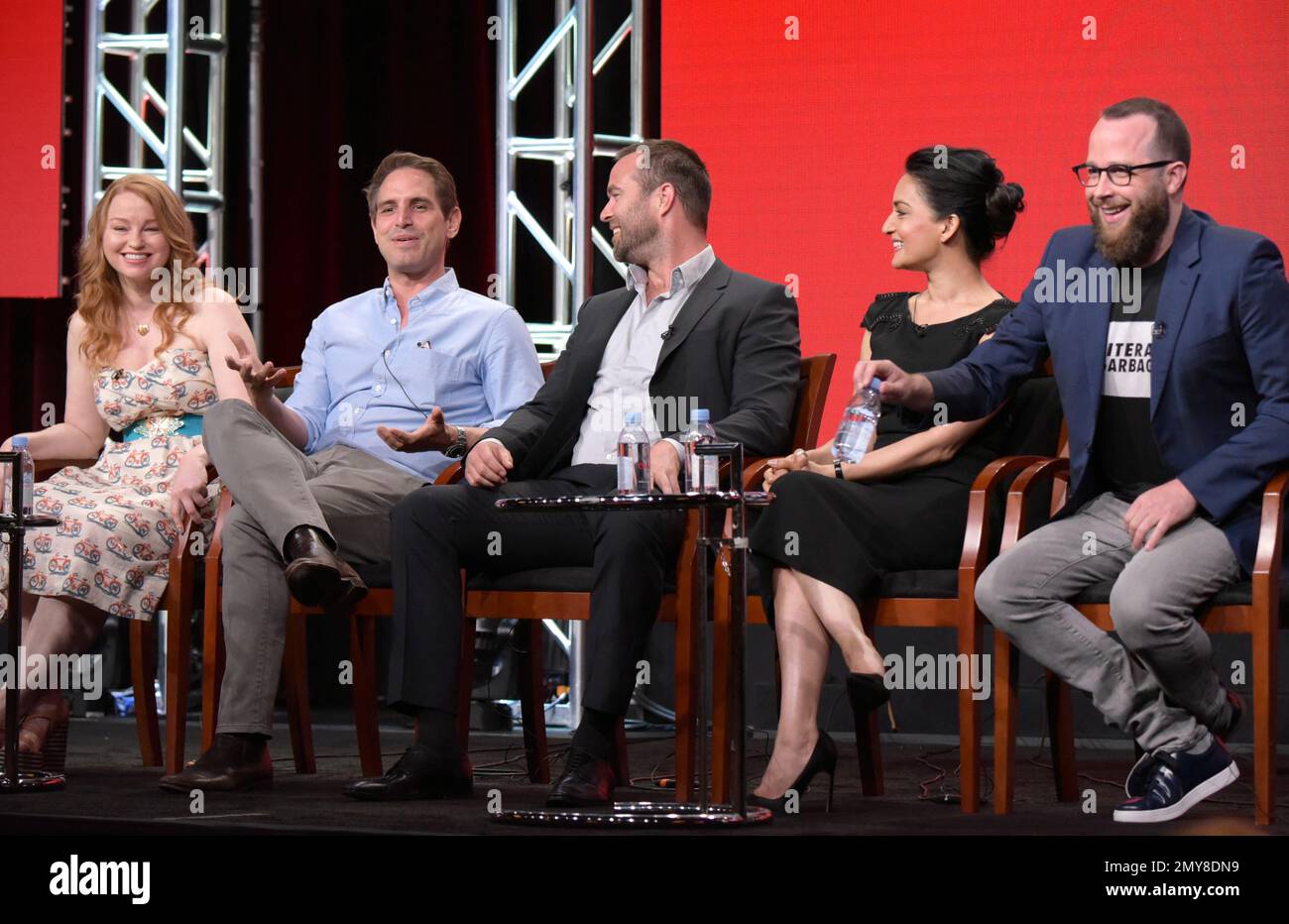 Executive producers Sarah Schechter, from left, and Greg Berlanti ...