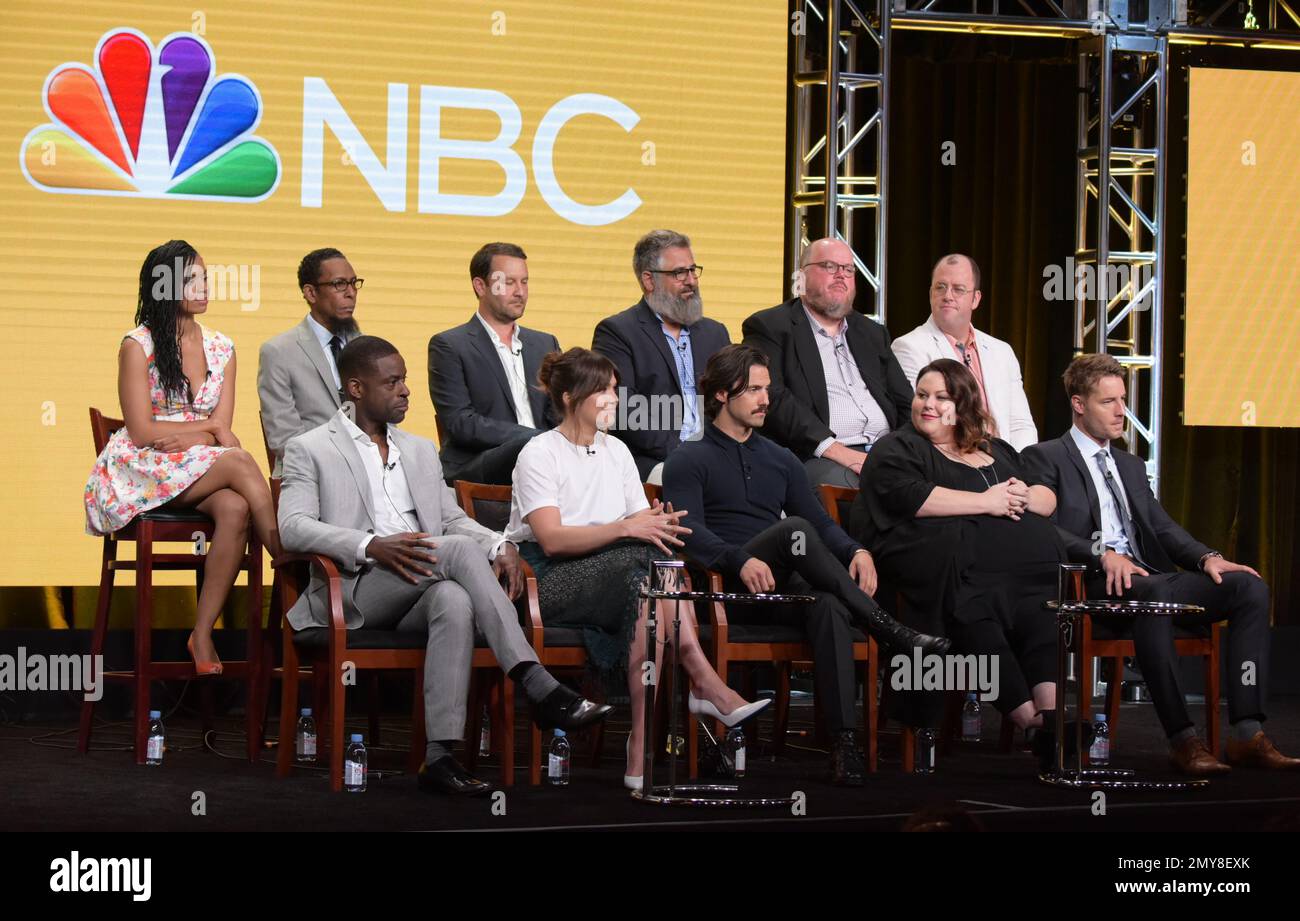 Susan Kelechi Watson, from back row left, Ron Cephas Jones, creator/executive producer Dan ...