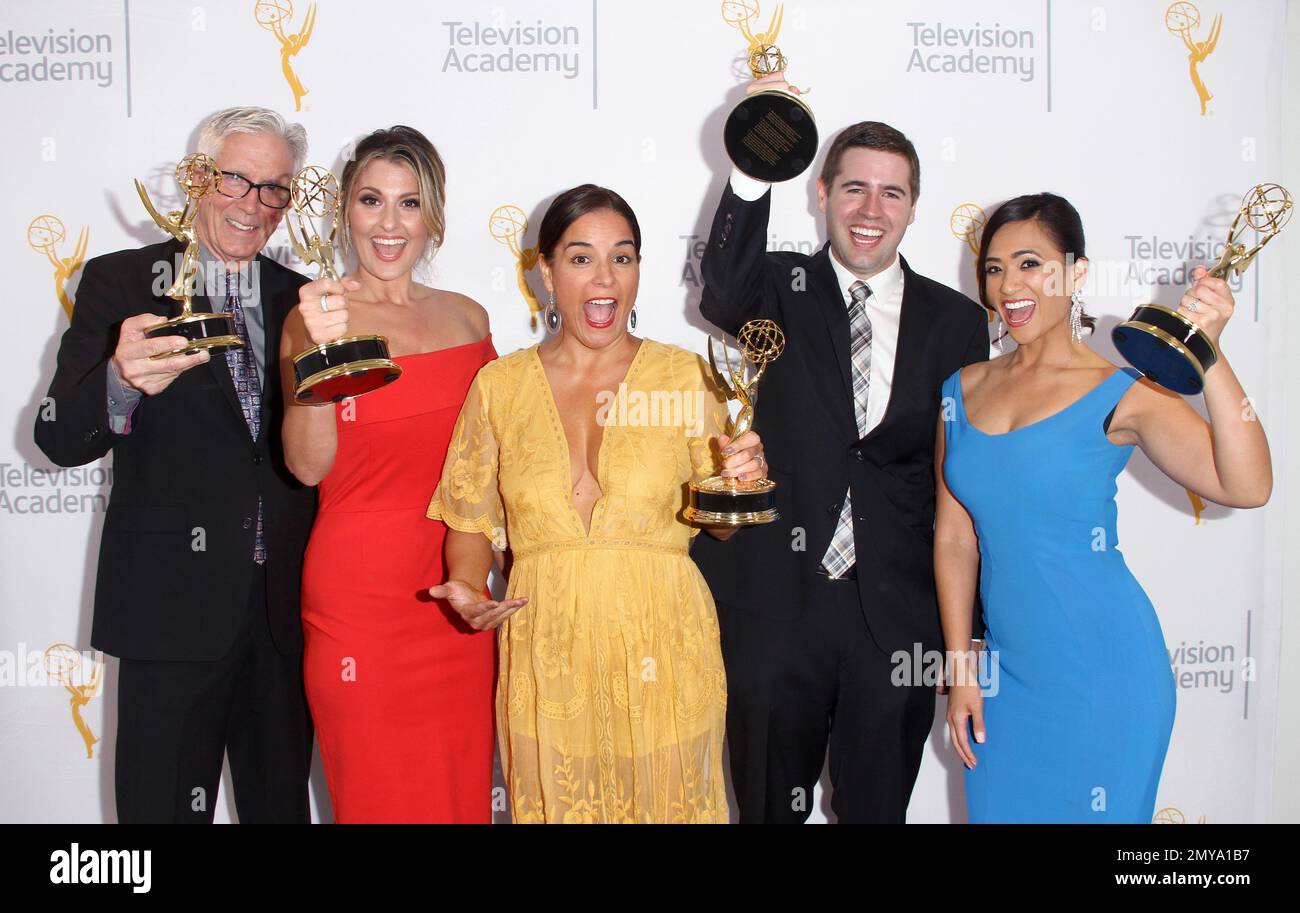 EXCLUSIVE - Fritz Coleman, from left, Crystal Egger, Marissa Slattery ...