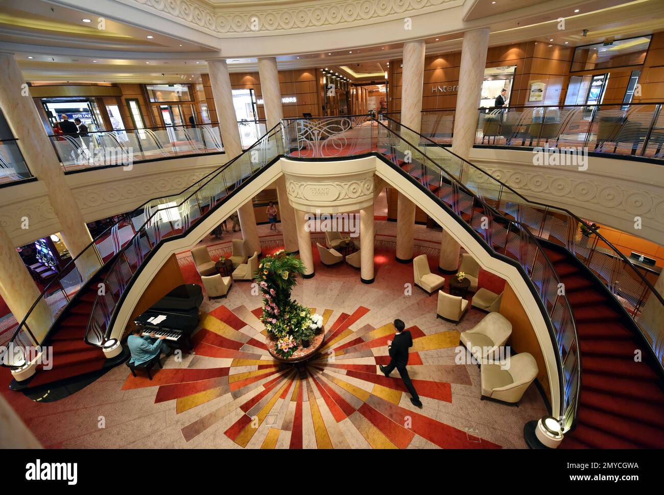 IMAGE DISTRIBUTED FOR CUNARD - The Grand Lobby of the remastered Queen ...