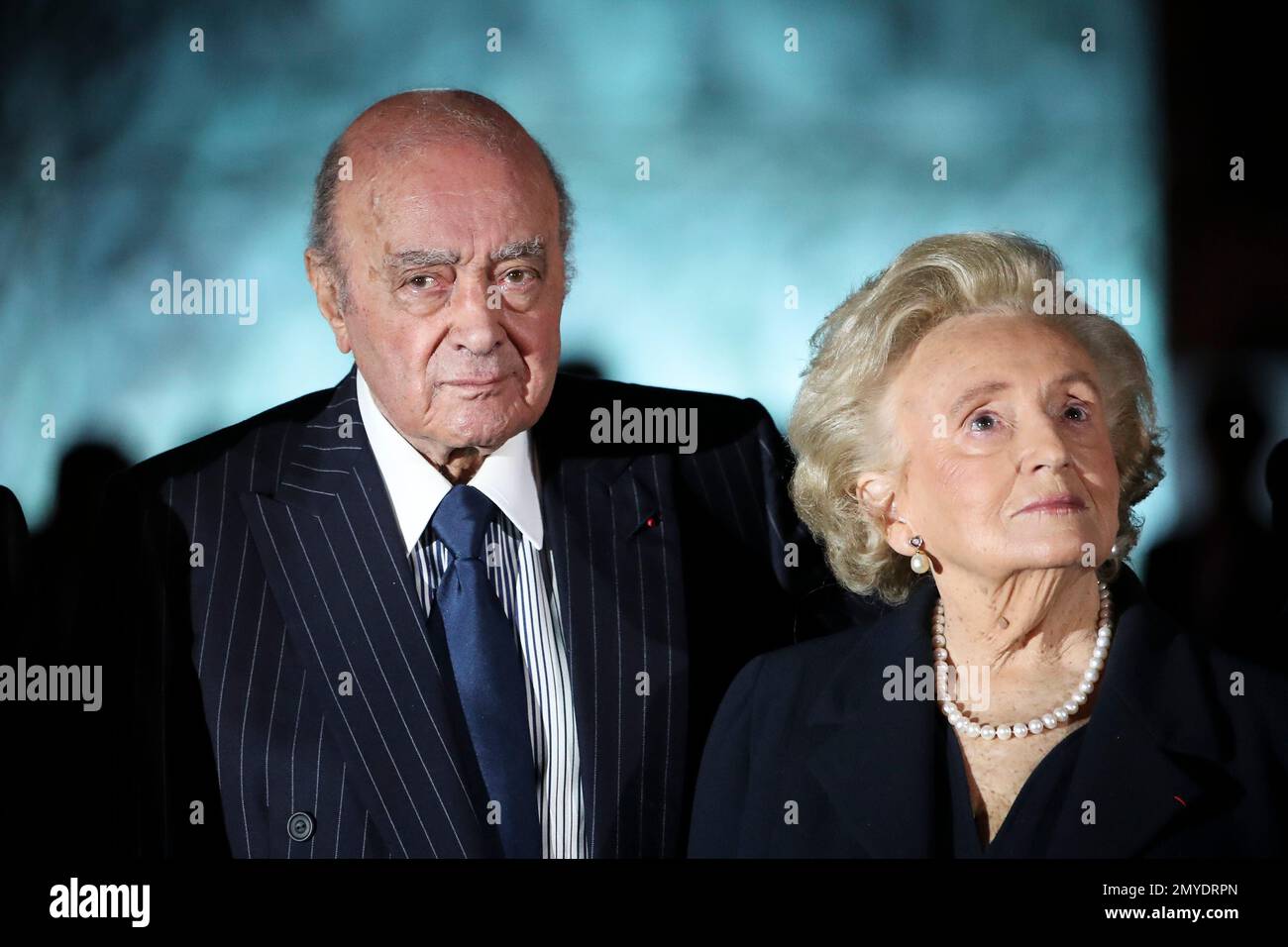 Egyptian businessman Mohammed Al Fayed, left, and Bernadette Chirac ...