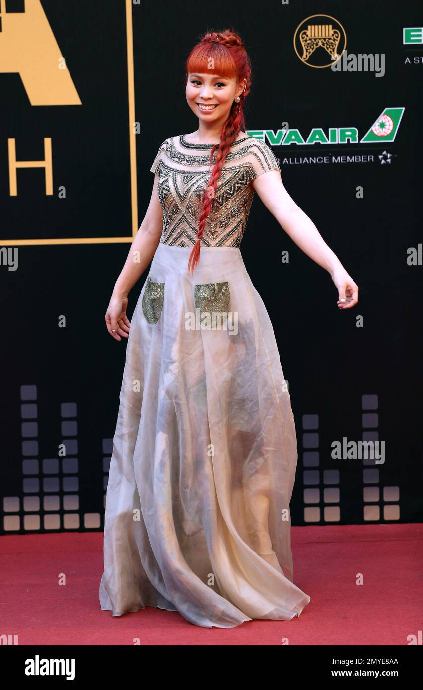 Taiwanese singer Peggy Hsu arrives at the 27th Golden Melody Awards in ...