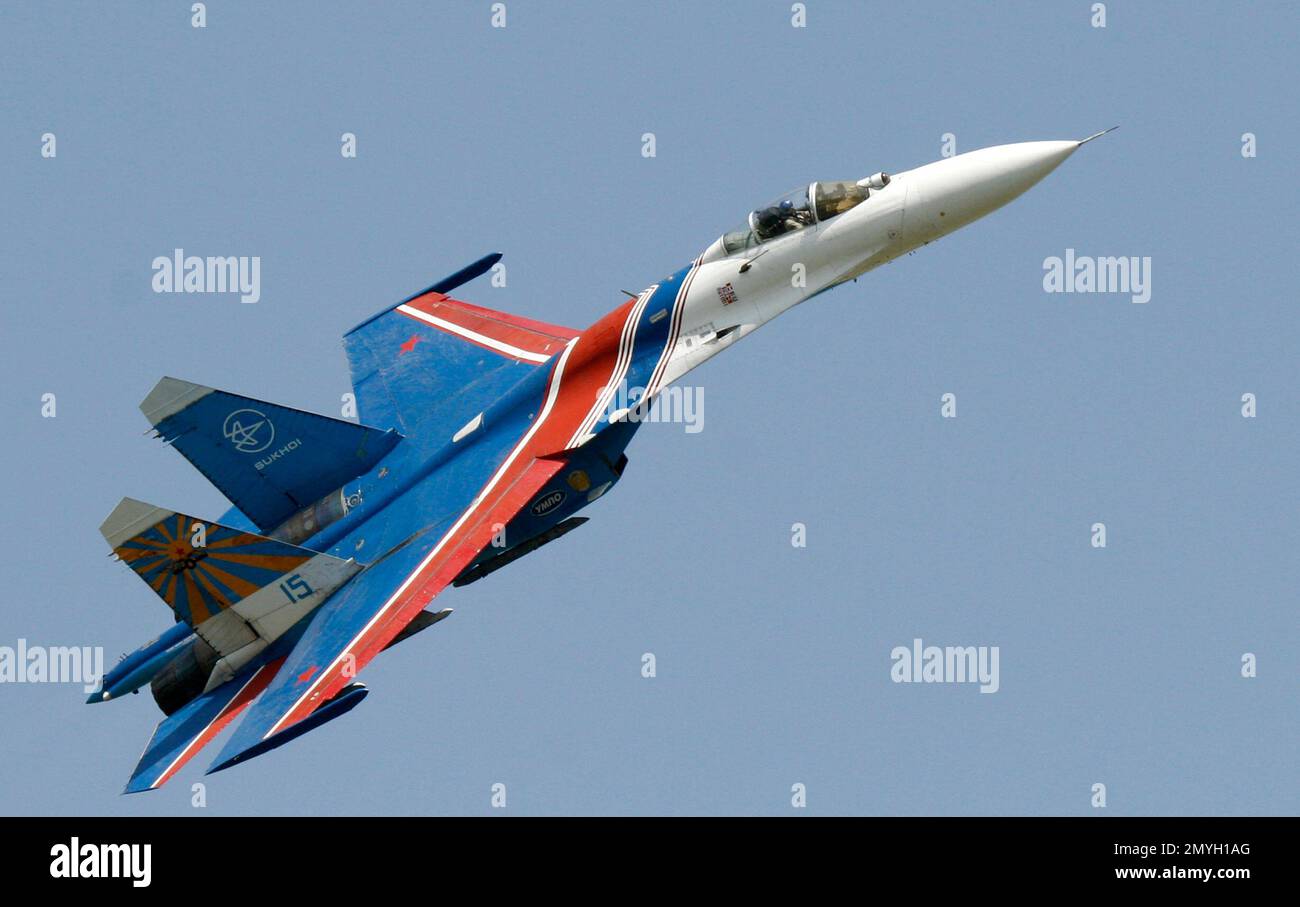FILE- In this Saturday, May 26, 2007 file photo, a Sukhoi Su-27 fighter ...