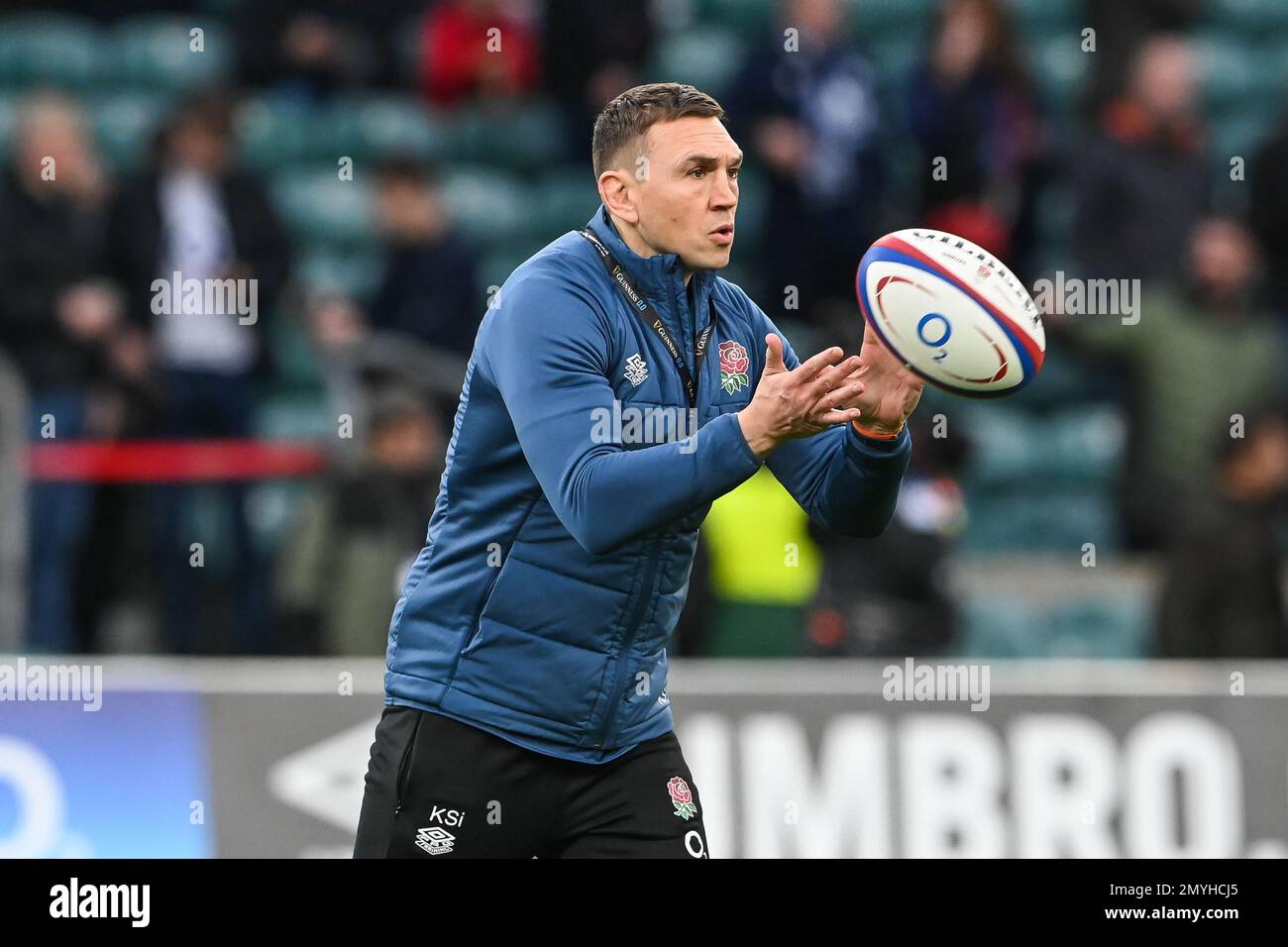 Kevin Sinfield Defensive Coach of England beim Warm-up vor dem Spiel ...