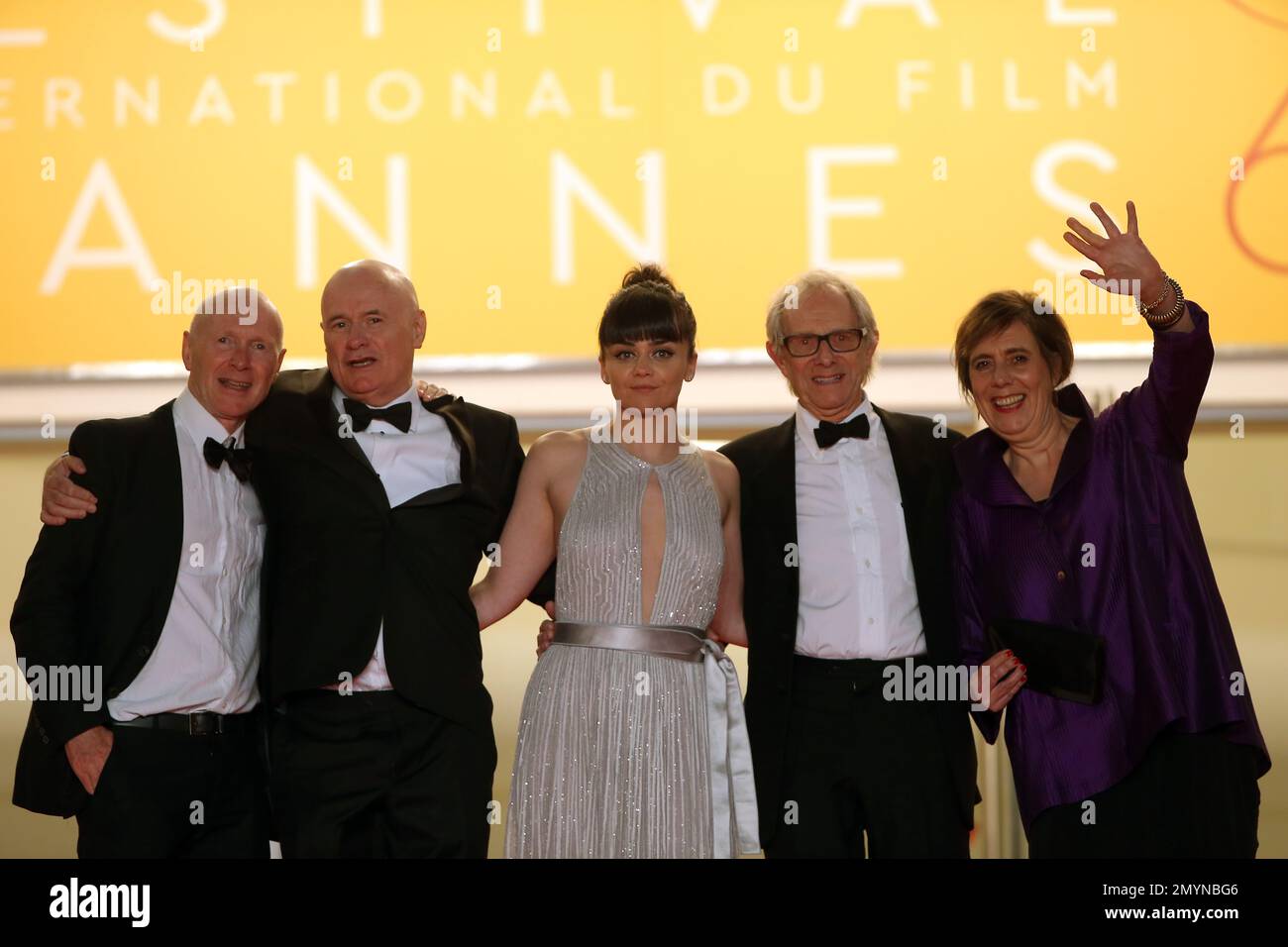 Screenwriter Paul Laverty, actor Dave Johns, actress Hayley Squires ...
