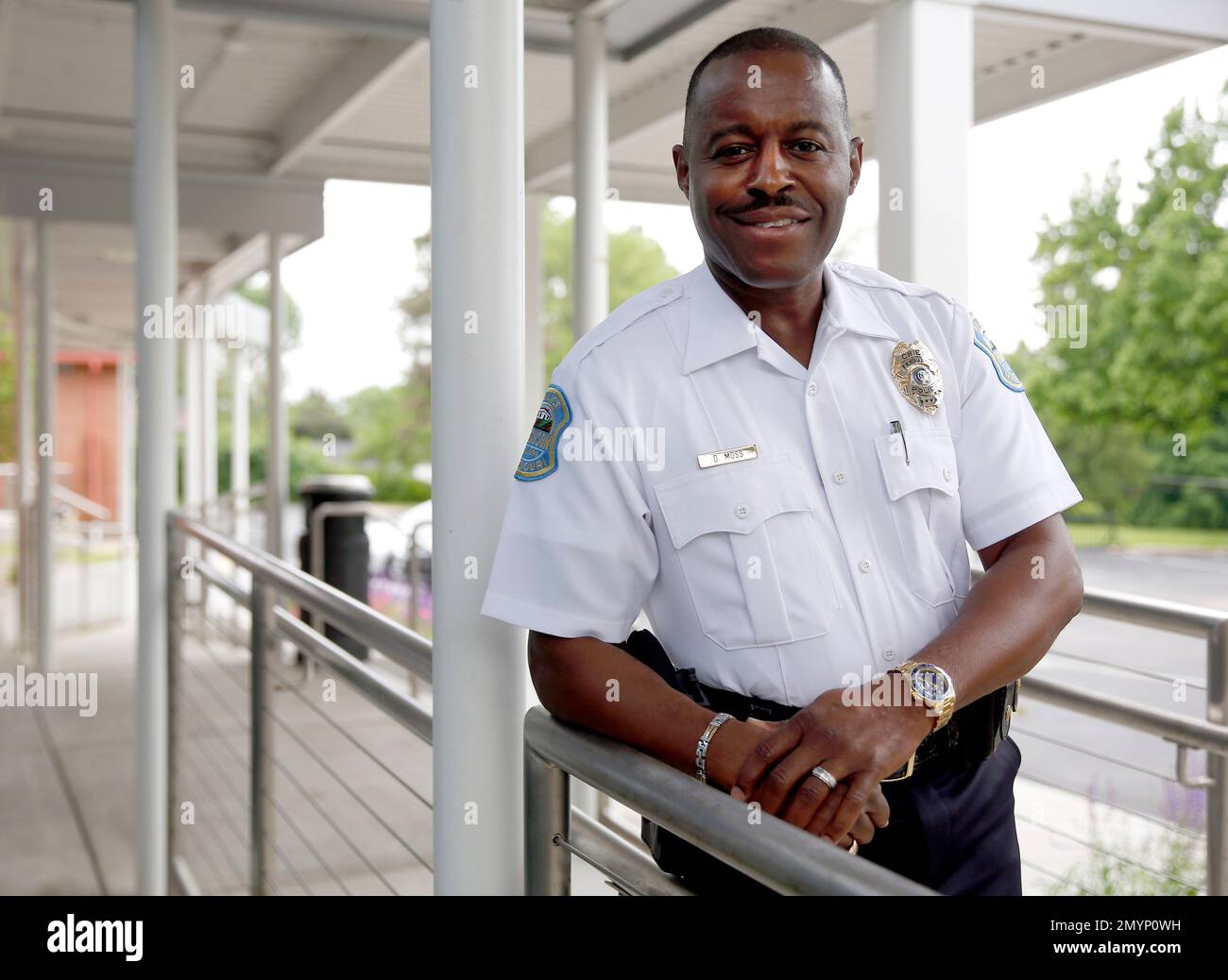 Delrish Moss poses for a portrait Monday, May 9, 2016, in Ferguson, Mo ...