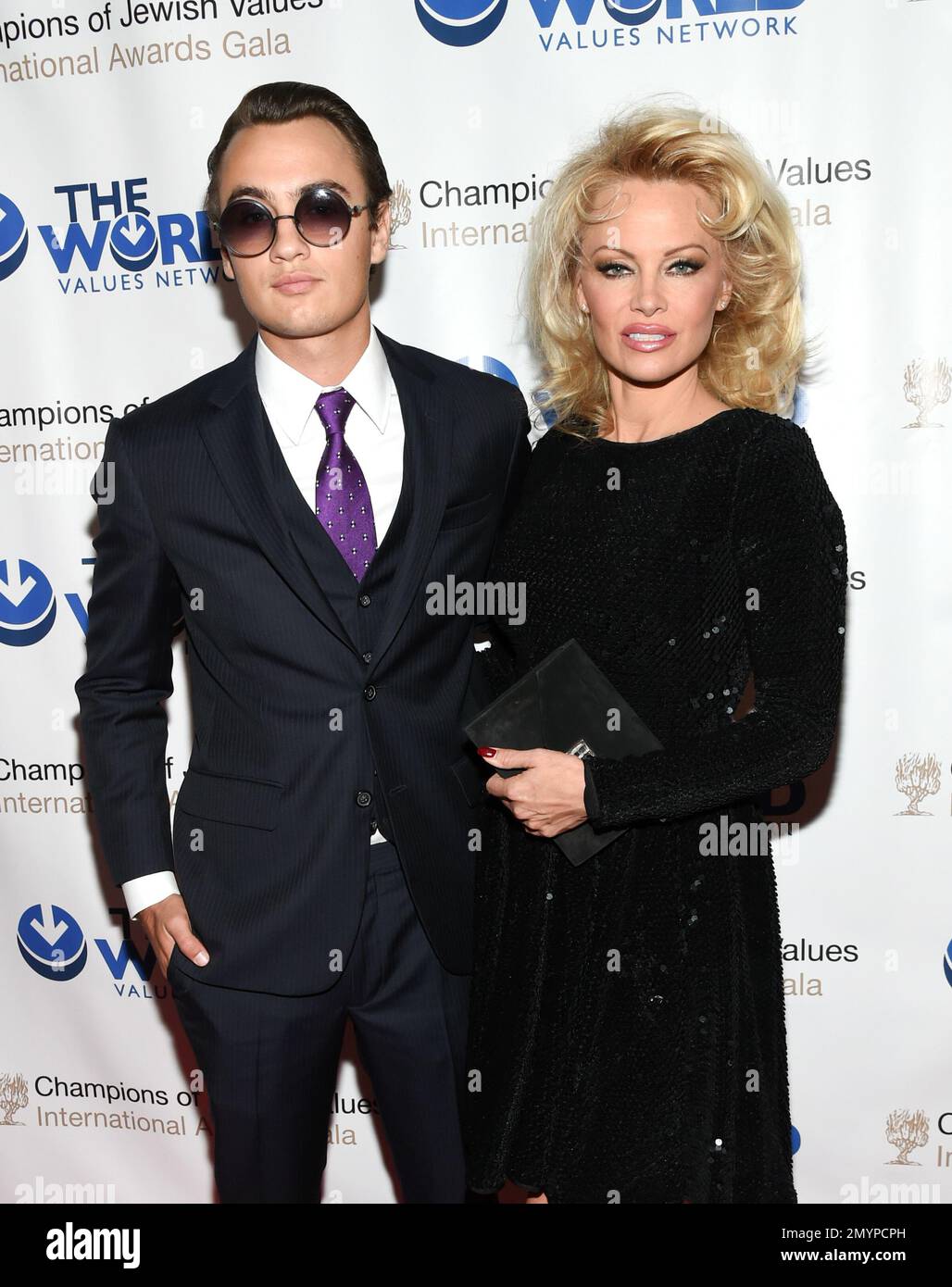 Model and actress Pamela Anderson and son Brandon Lee attend the ...