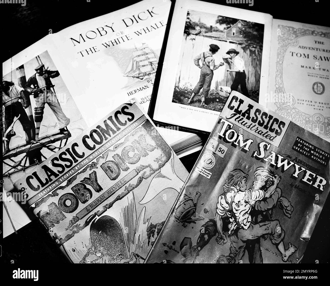 These are the covers of comic book versions of famous novels, known as ...