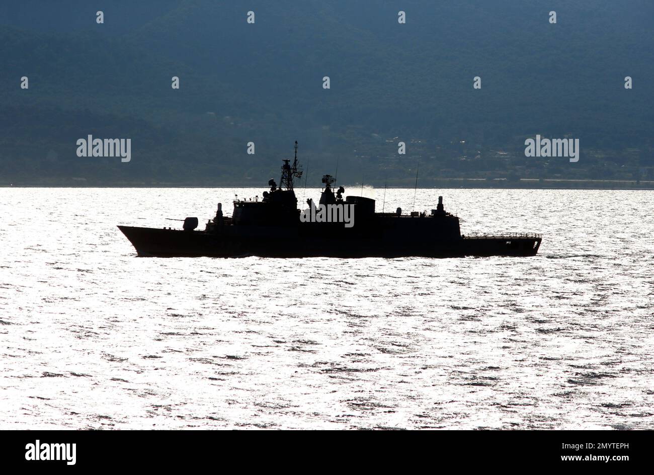 CORRECTS IDENTIFICATION OF SHIP - Greek Navy frigate HS Spetsai patrols ...