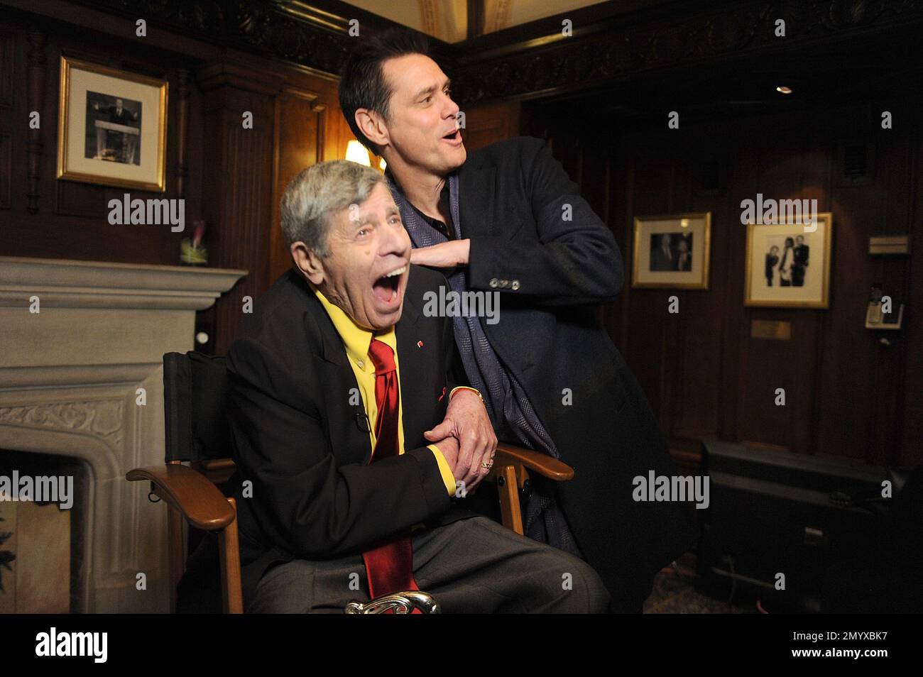 Legendary Comedian Jerry Lewis and Jim Carrey attend the Friars Club ...