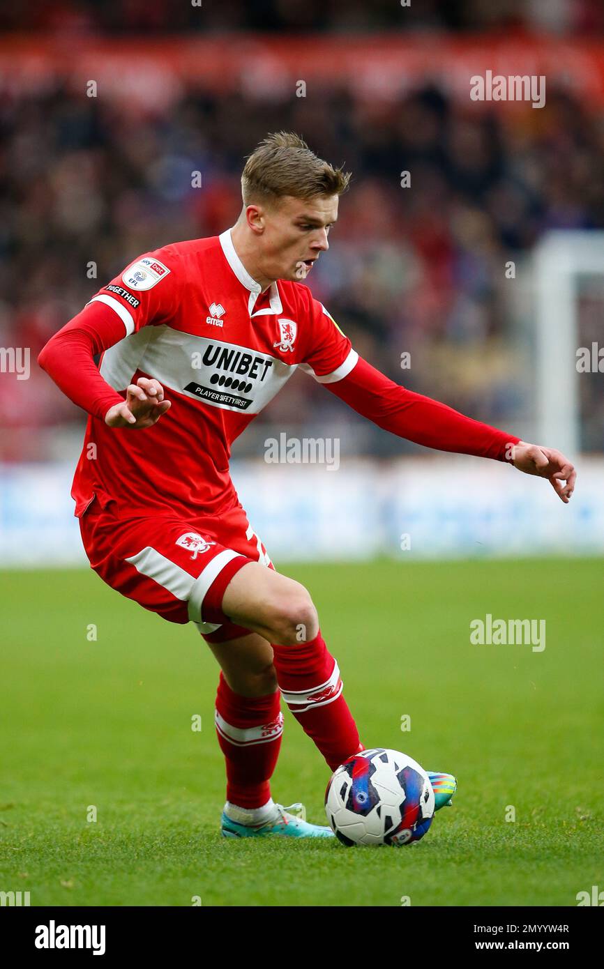 Marcus Forss #21 von Middlesbrough während des Sky Bet Championship ...