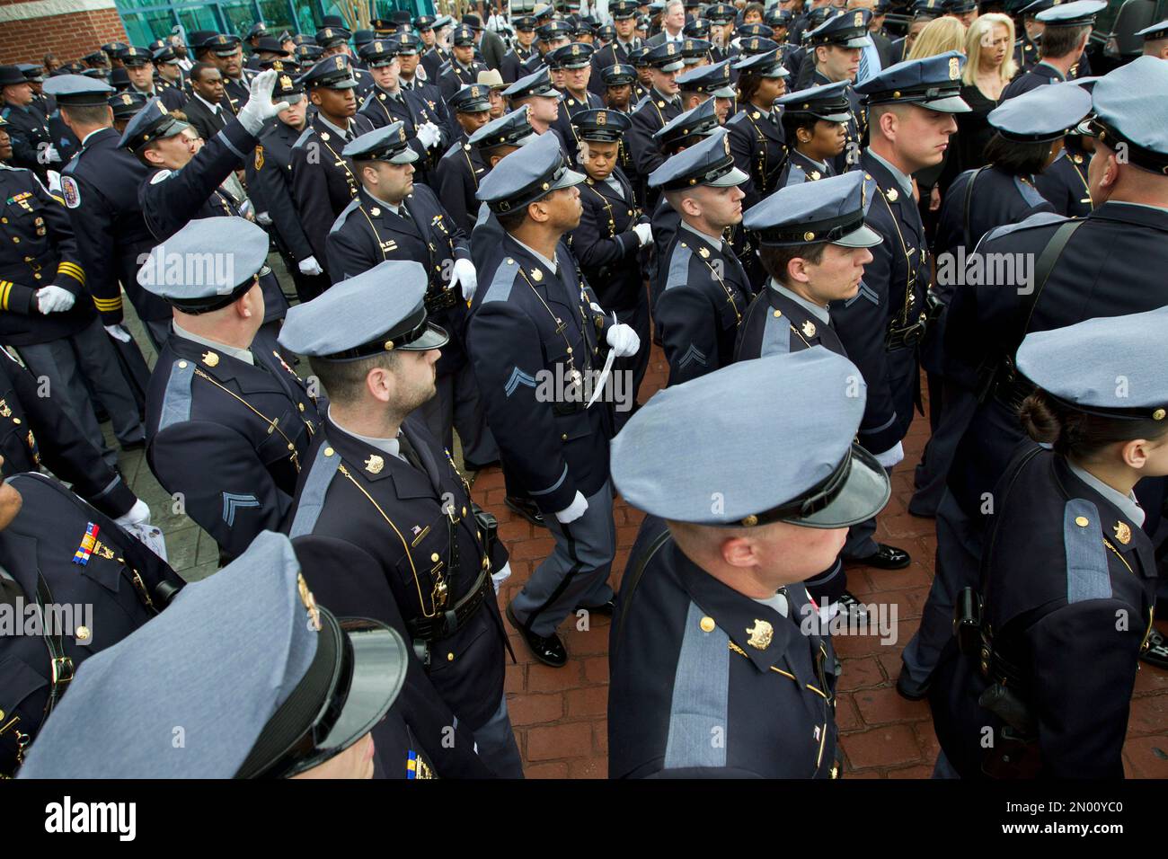 Prince George’s County, Md. police officer leave the church after ...