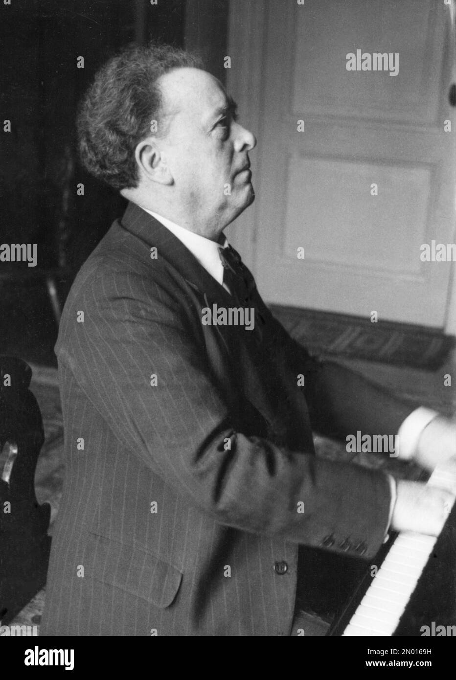 Famous Dutch conductor Willem Mengelberg, rehearses privately before ...