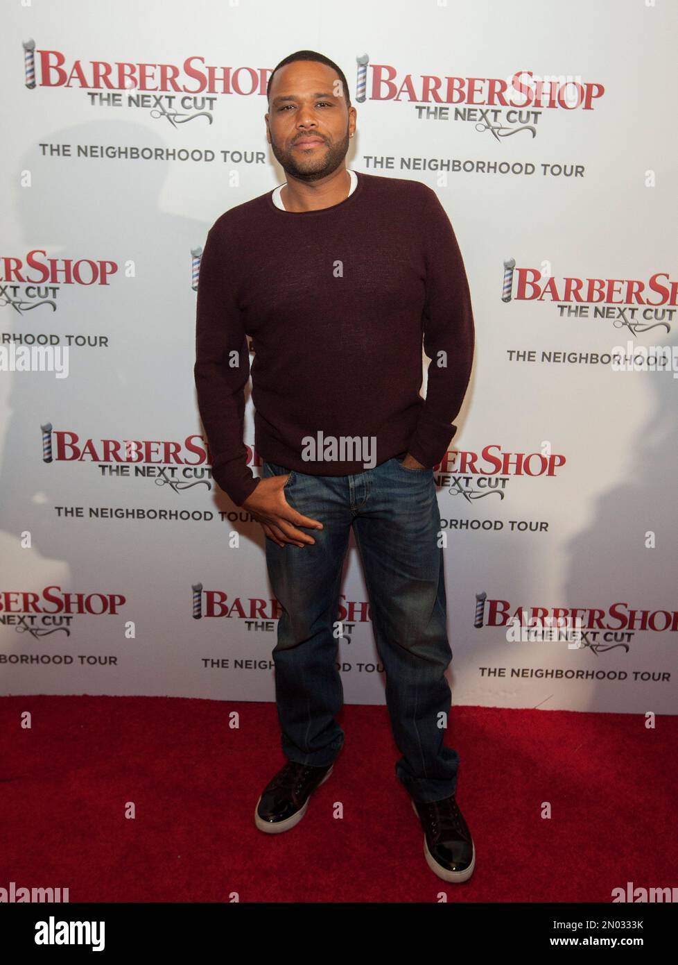 Actor Anthony Anderson at the Chicago premiere of Barbershop: The Next ...