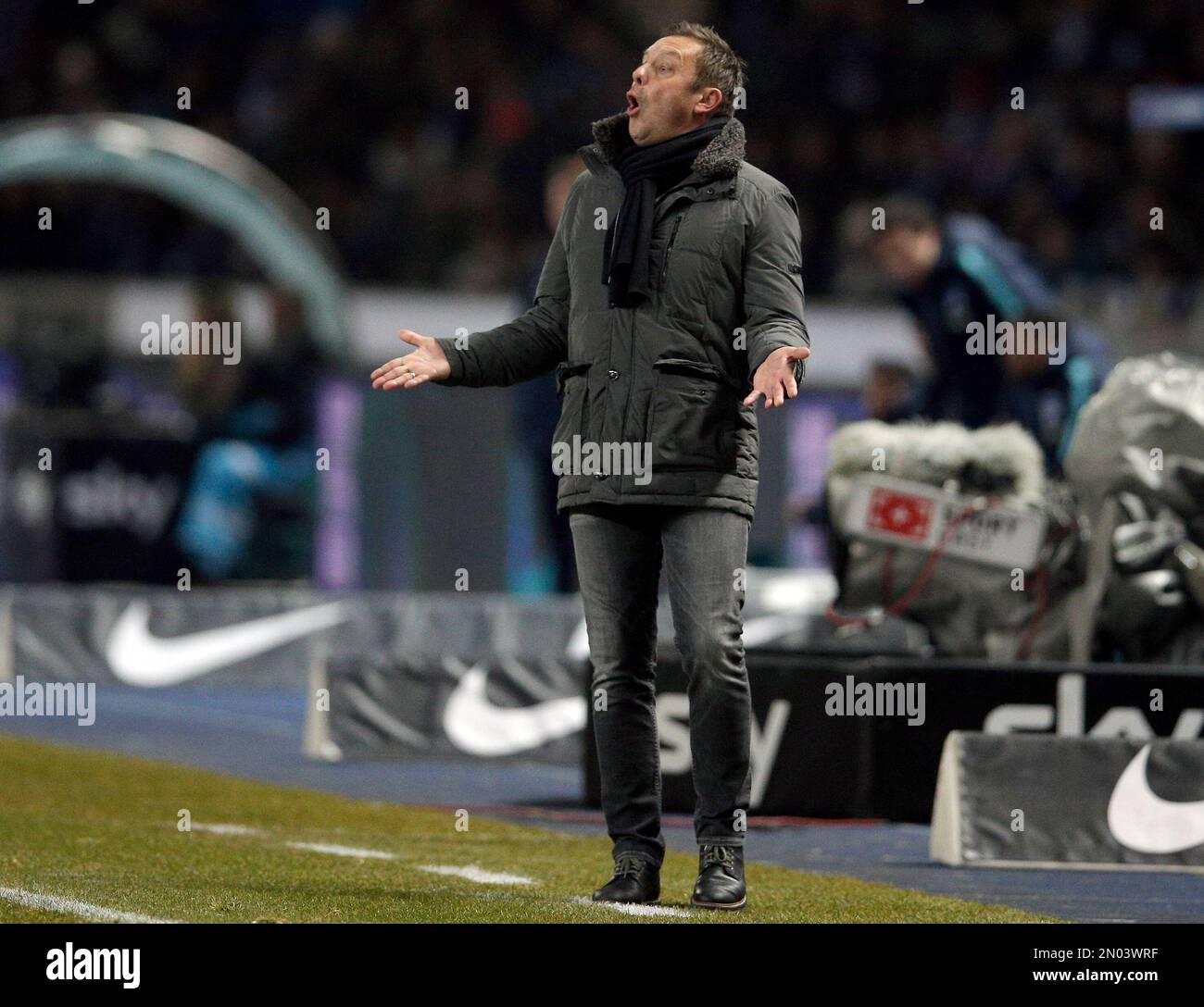 Schalke head coach Andre Breitenreiter gestures during the German ...