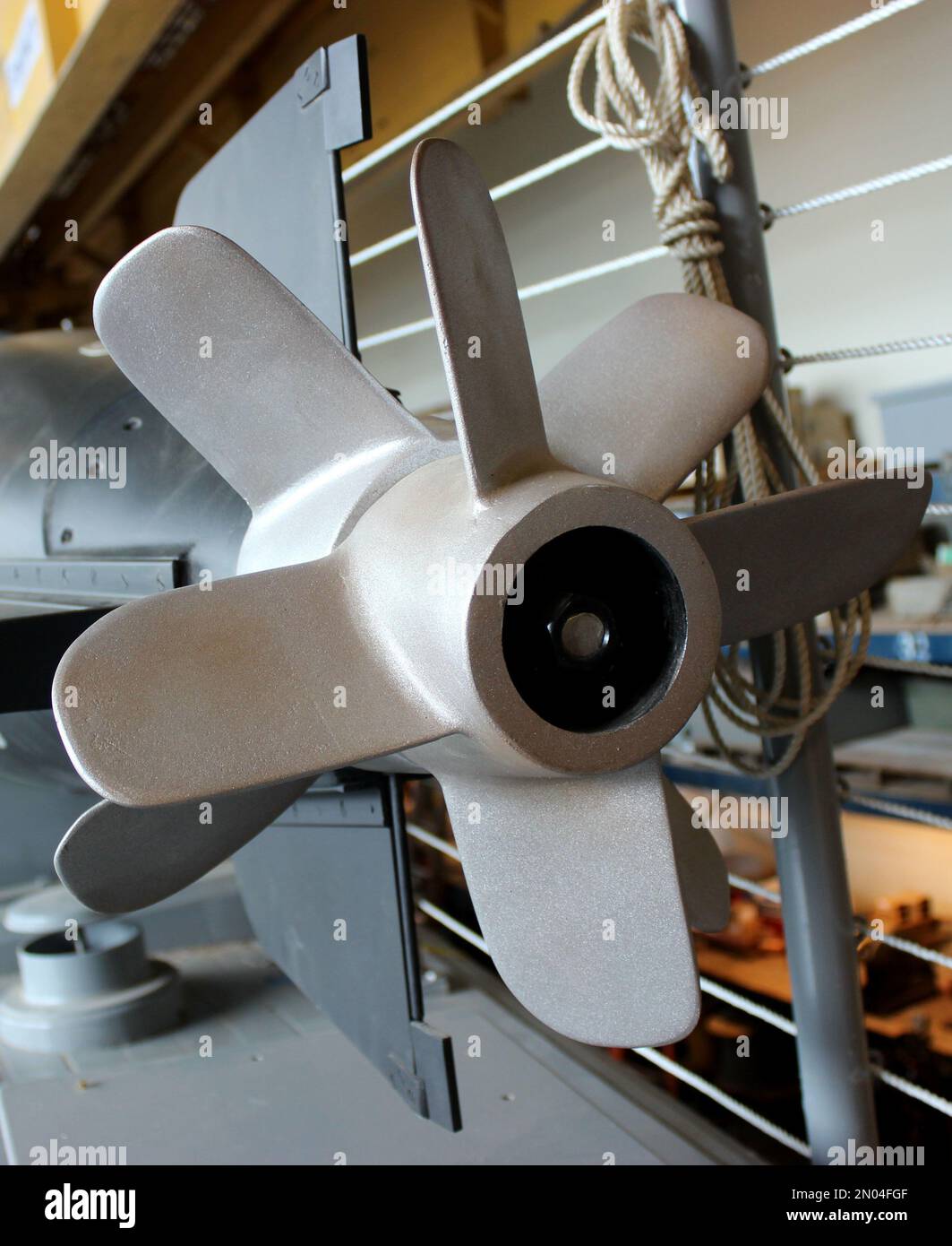 A torpedo sits on the deck of PT-305, a World War II patrol torpedo ...