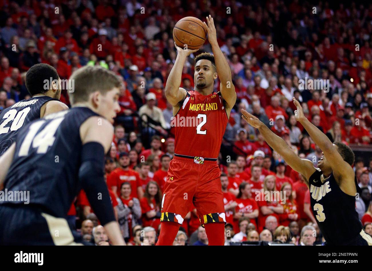 FILE - In this Feb. 6, 2015, file photo, Maryland guard Melo Trimble ...