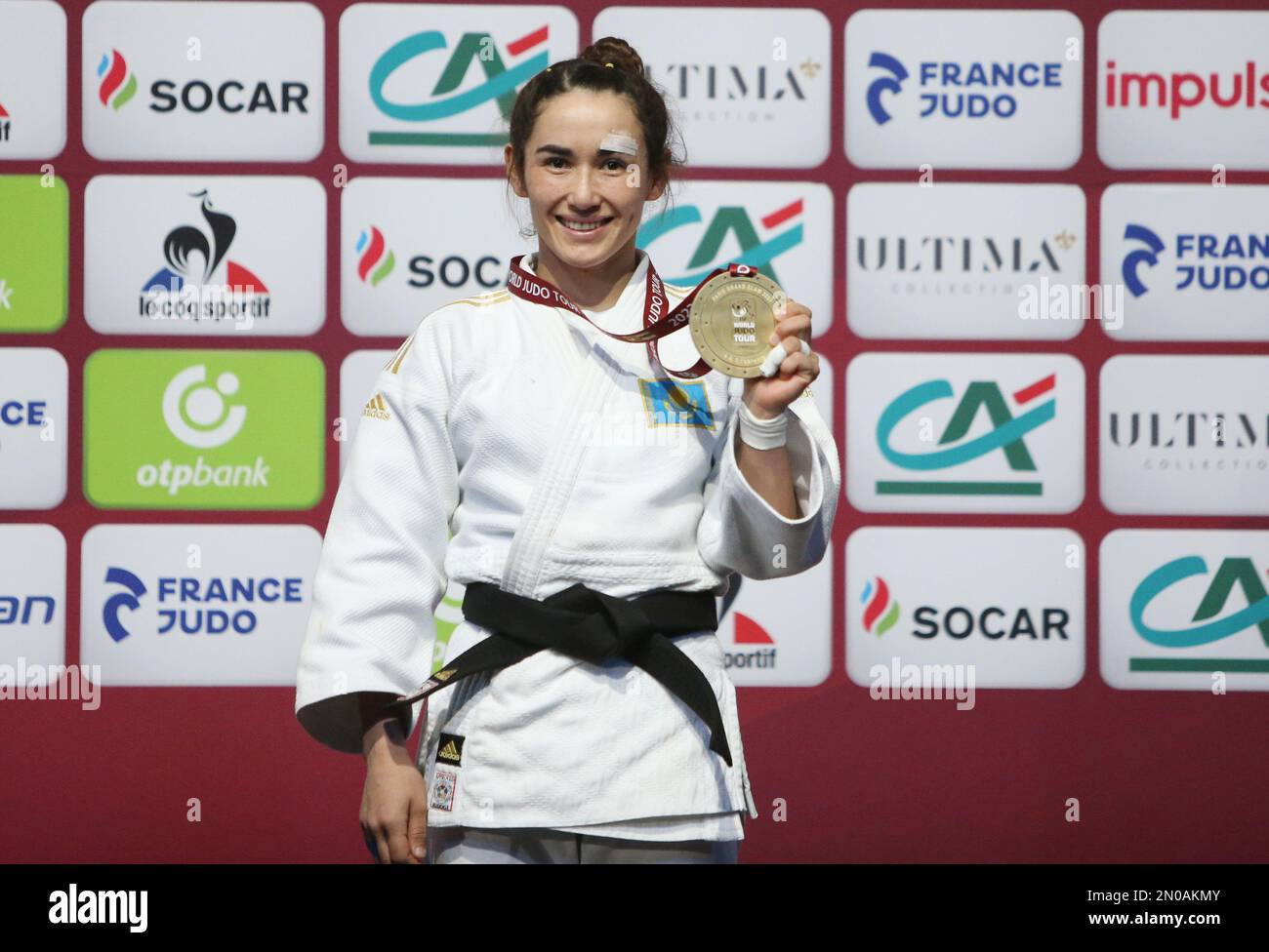 Milica Nikolic von Serbien, Silbermedaille, Frauen -48kg während des ...