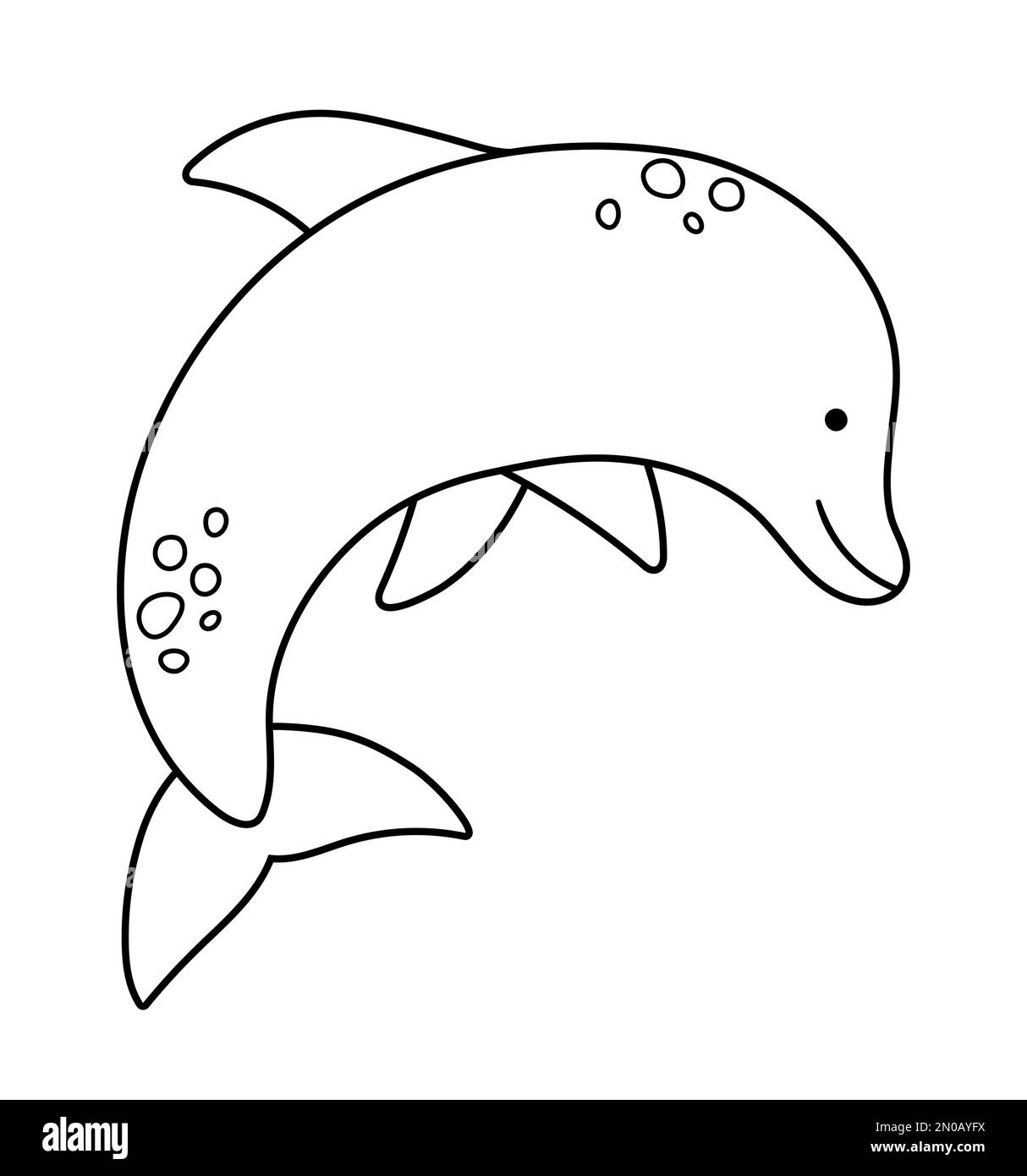 Delfin illustration schwarz weiß Stock-Vektorgrafiken kaufen - Alamy