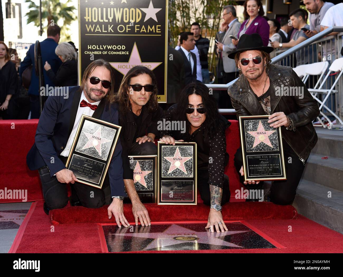 Mana members Sergio Vallin, from left, Juan Calleros, Alex Gonzalez and ...