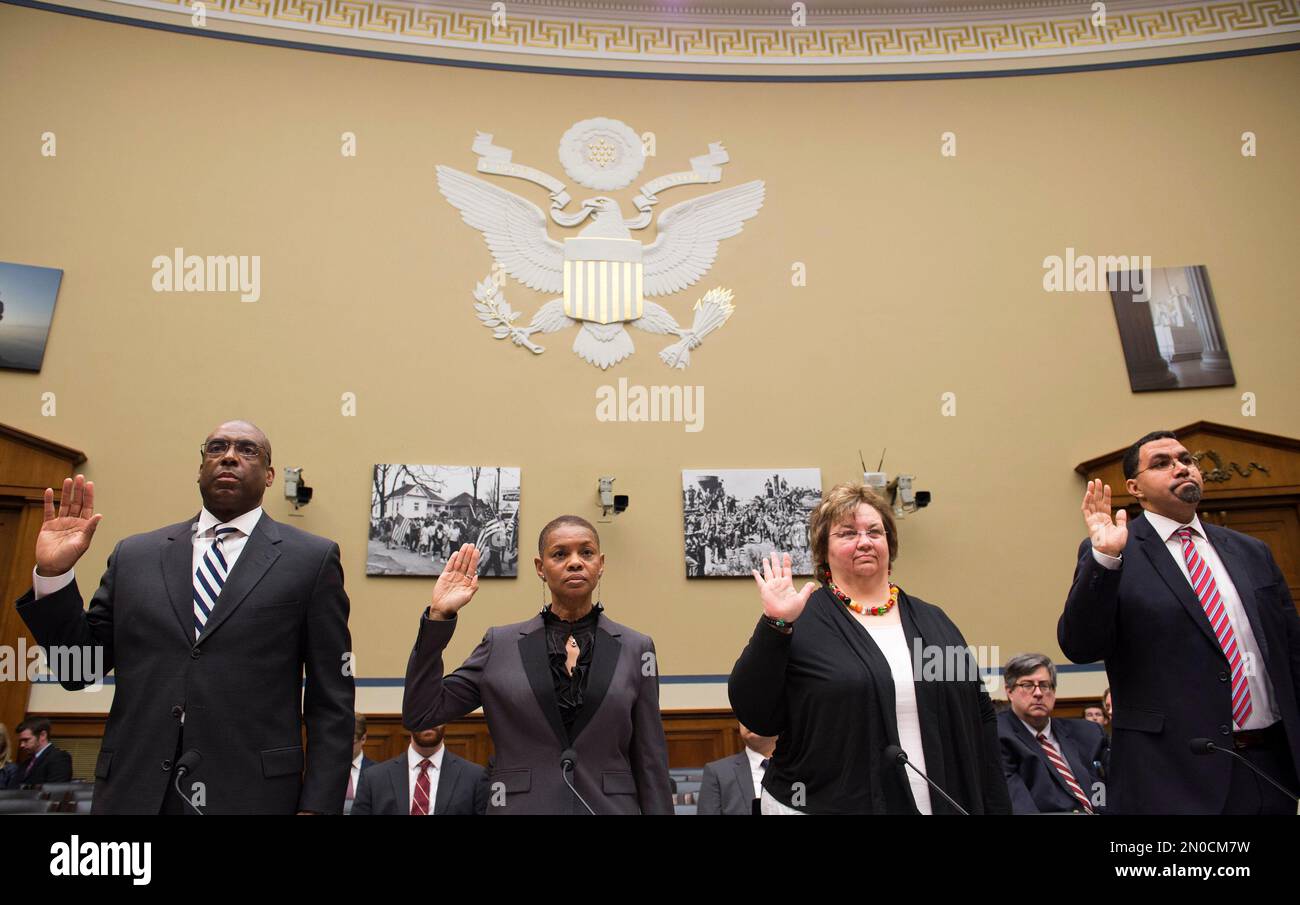 Witnesses, from left, Education Department Chief Information Officer Dr ...