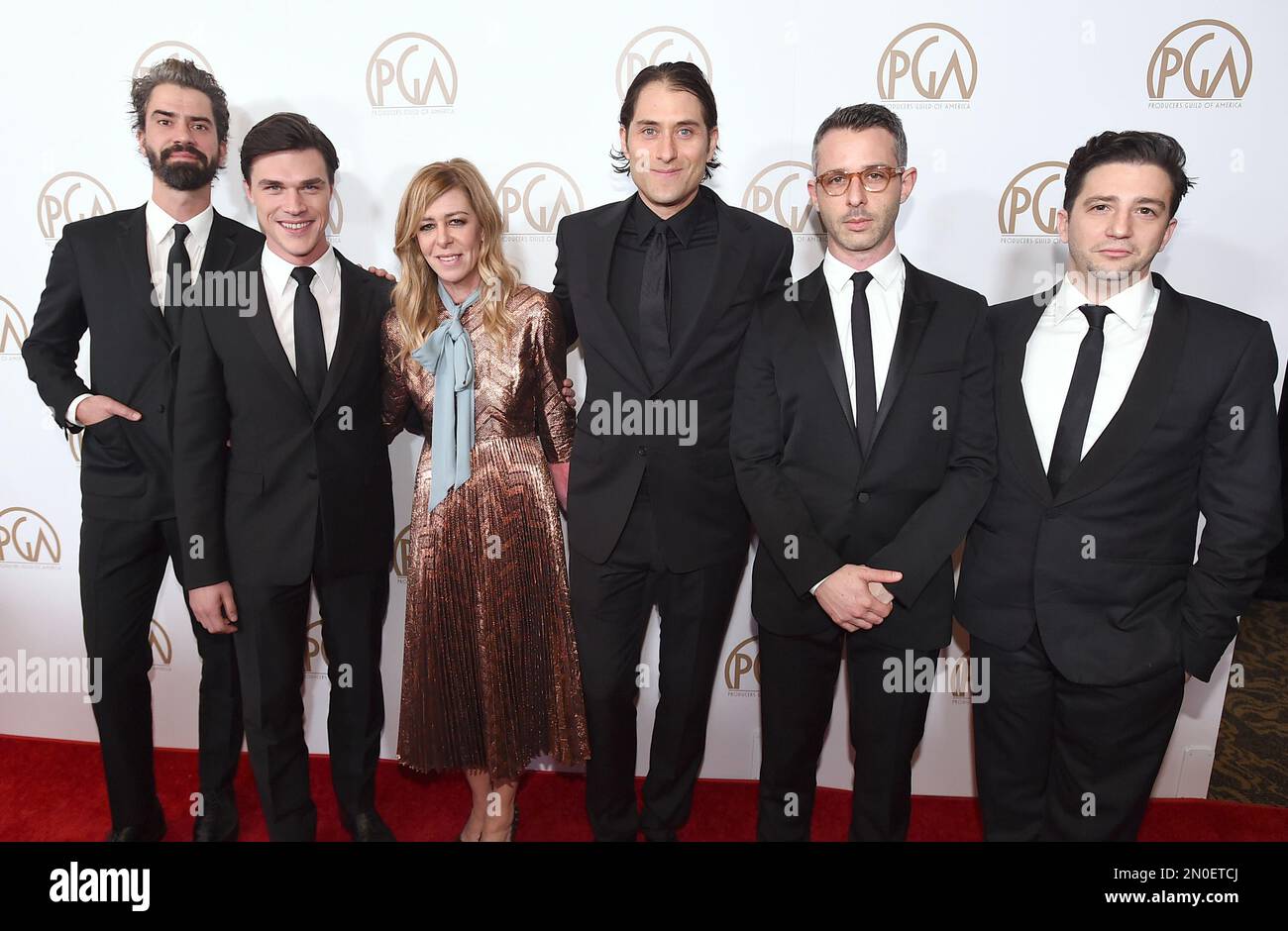 Hamish Linklater, from left, Finn Wittrock, Dede Gardner, Jeremy ...