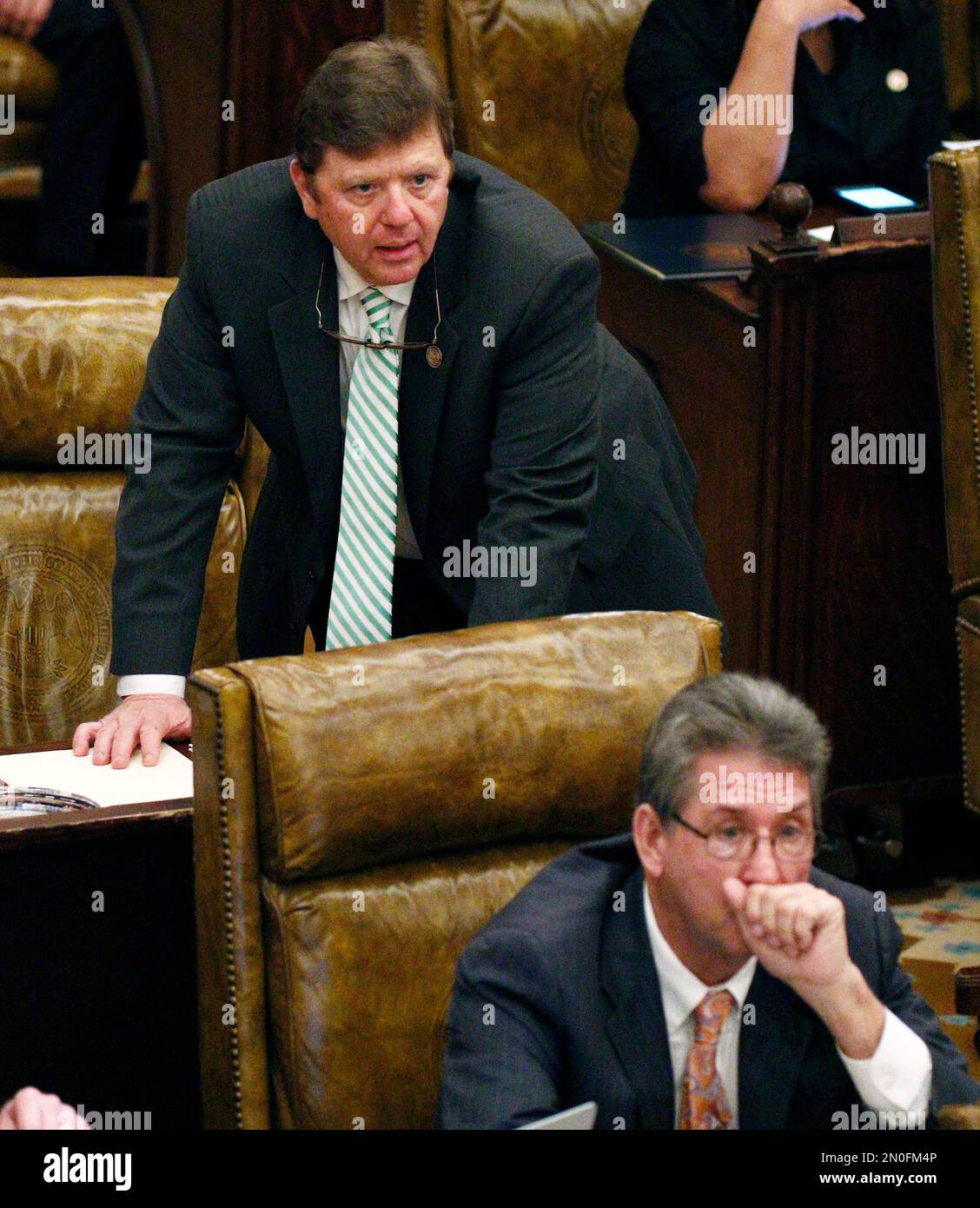 Rep. Randall Patterson, R-Biloxi, front, and longtime Democratic Rep ...