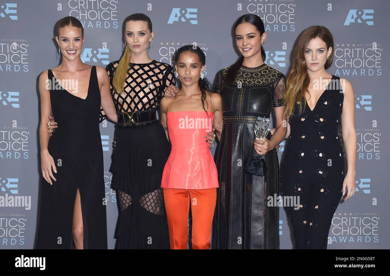 Rosie Huntington-Whiteley, from left, Abbey Lee Kershaw, Zoe Kravitz ...