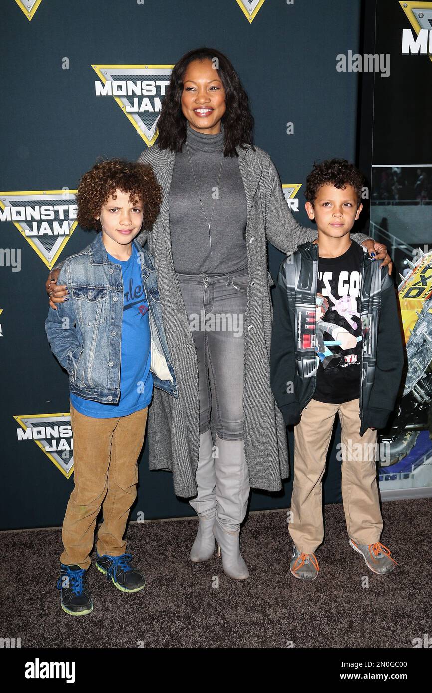 Garcelle Beauvais, from left, Jaid Nilon and Jax Nilon attend the ...