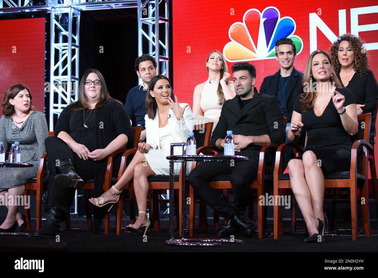 The cast and crew of "Telenovela" participates in a panel at the ...
