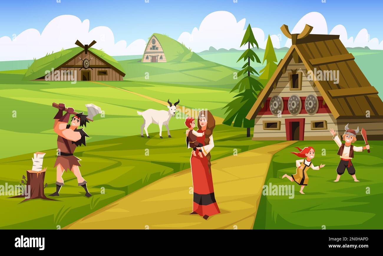 Das Leben der Wikinger. Friedlich süße Bewohner des alten ...