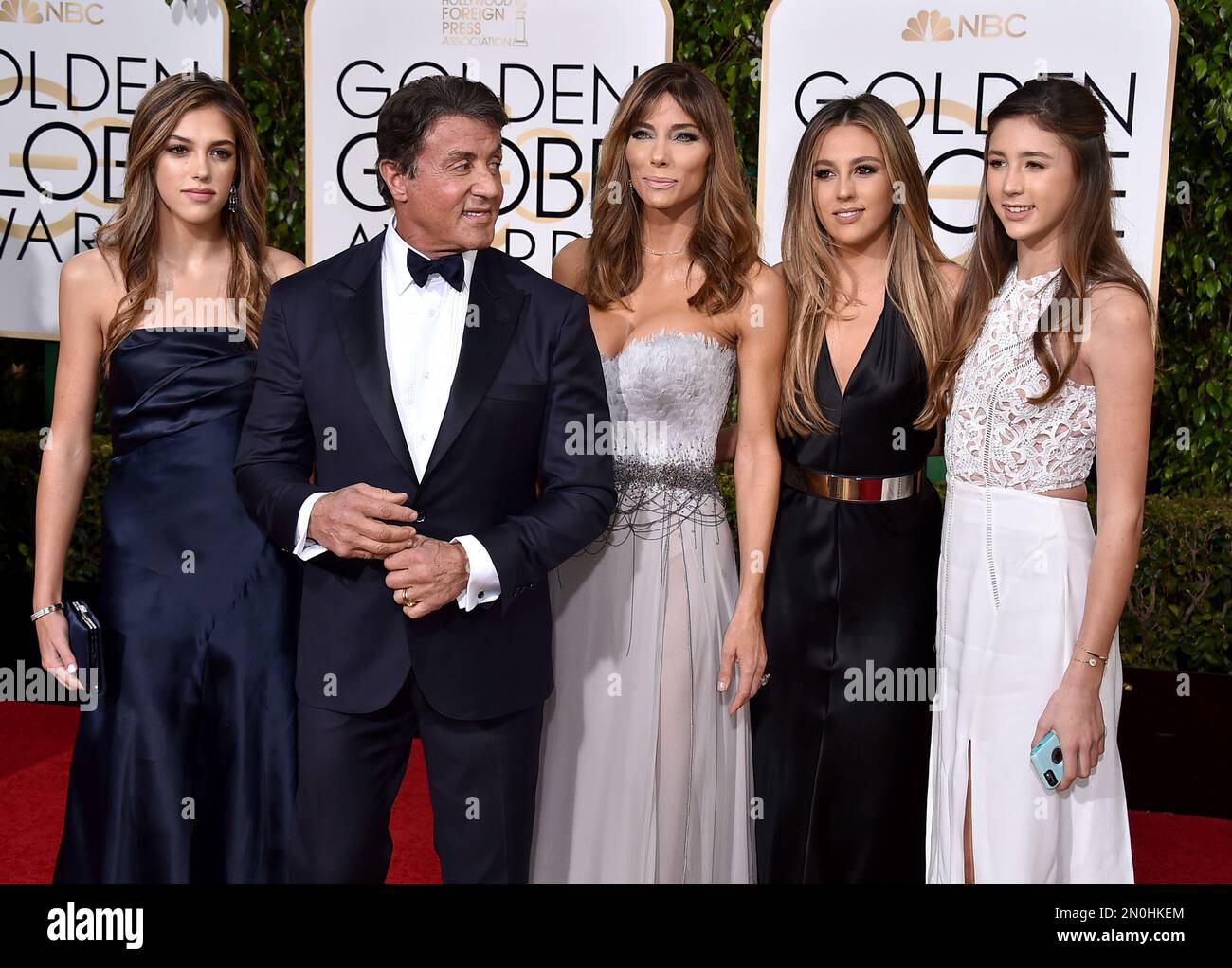 Sophia Stallone, from left, Sylvester Stallone, Jennifer Flavin ...
