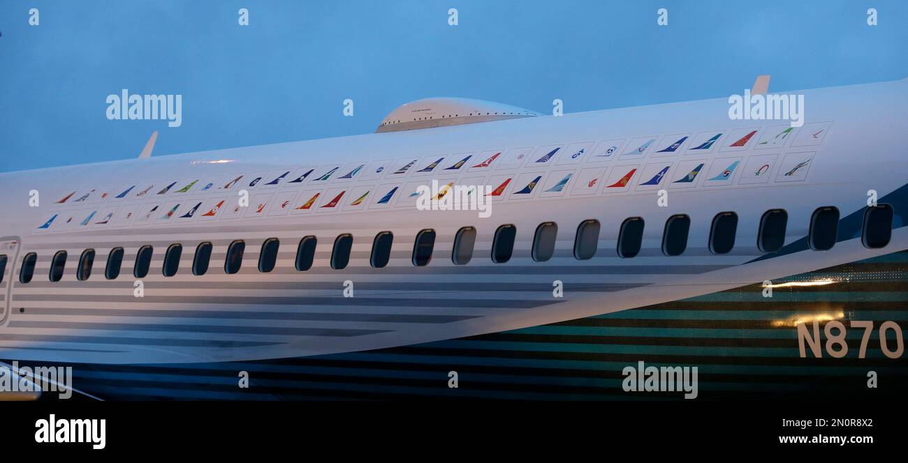 Airline logos representing current customers for the Boeing 737 MAX ...