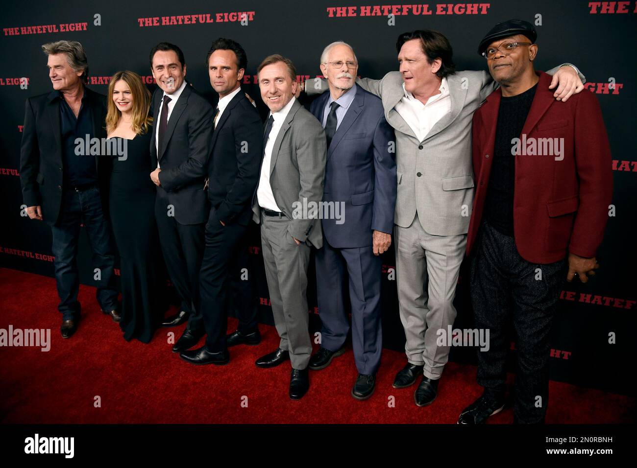 Kurt Russell, from left, Jennifer Jason Leigh, Demian Bichir, Walton ...