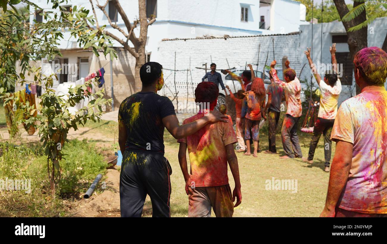 05. Februar 2023 Jaipur, Rajasthan, Indien. Das Holofest der Farben ...