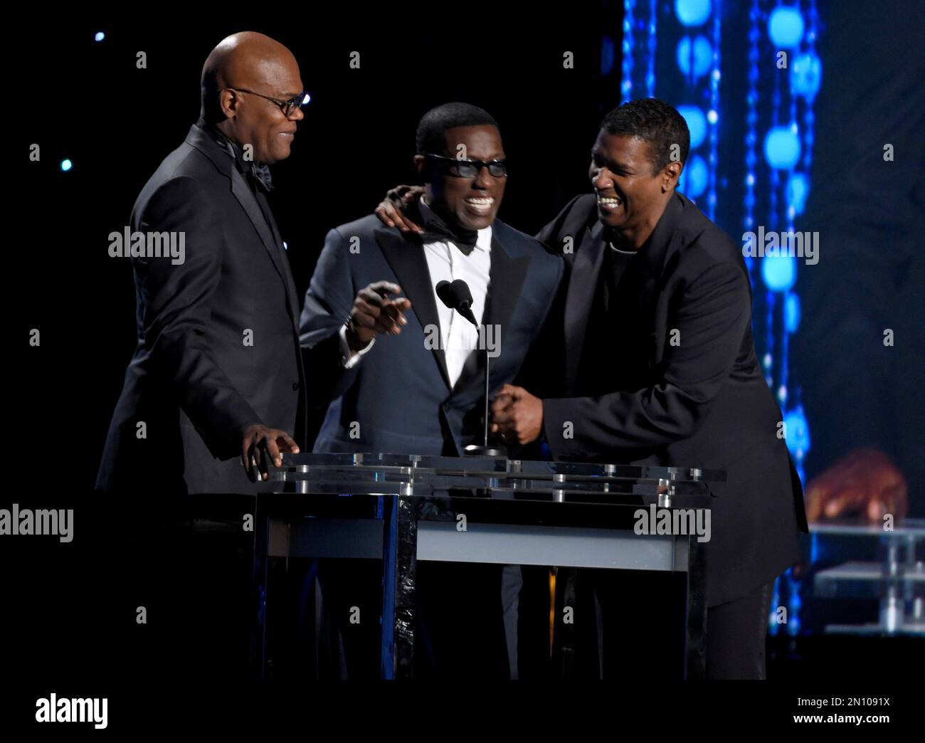 Samuel L. Jackson, from left, Wesley Snipes, and Denzel Washington ...
