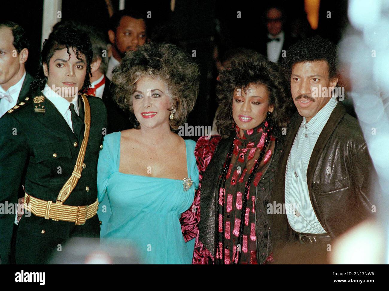 Entertainers Michael Jackson and Elizabeth Taylor are pictured with ...