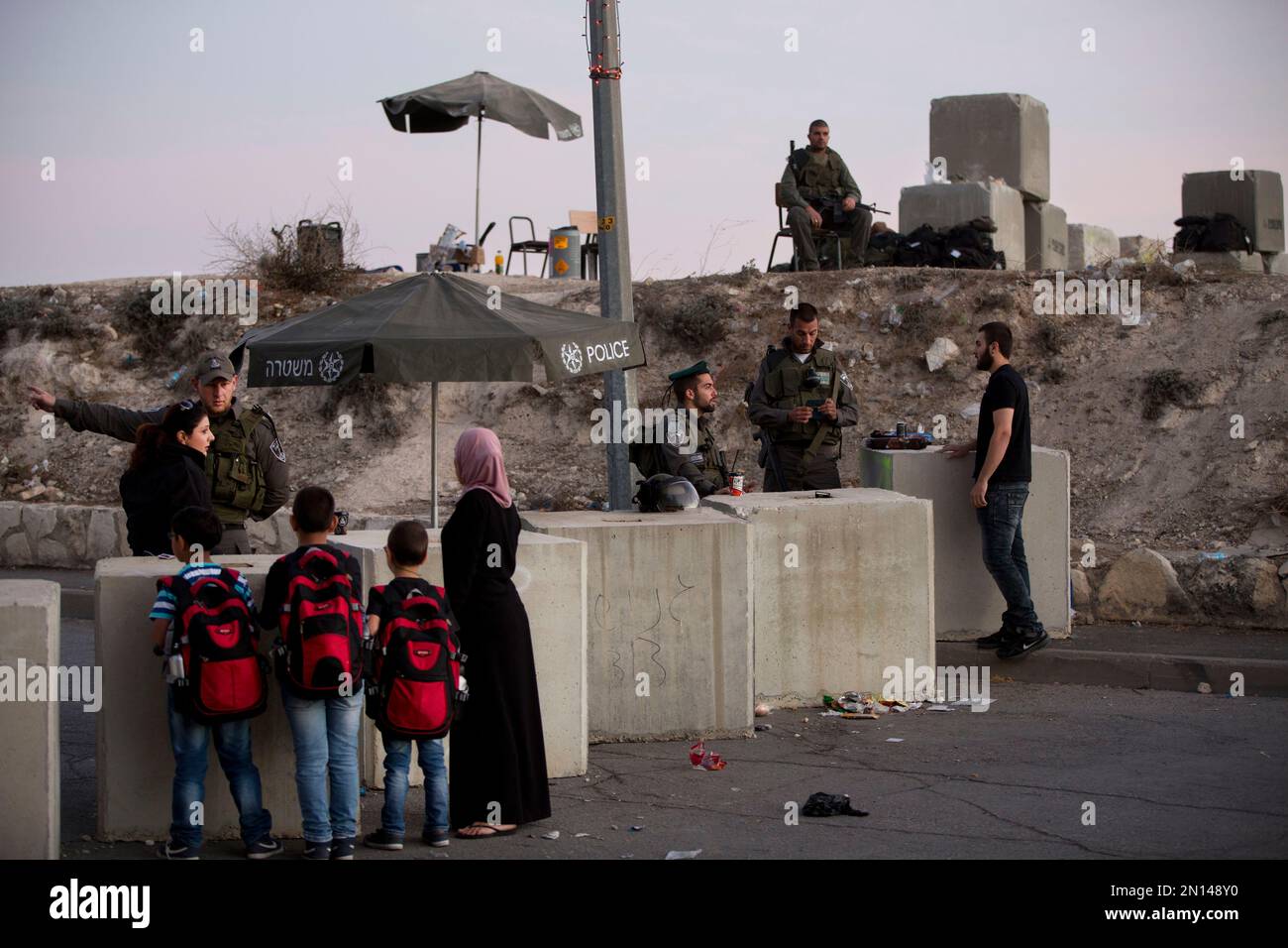 FILE - In this Thursday, Oct. 22, 2015 file photo, Israeli border ...