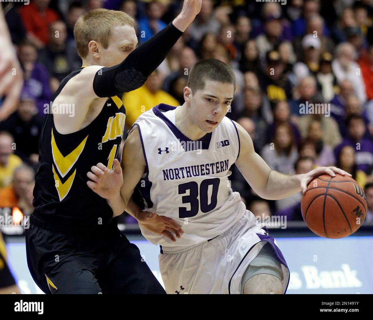 FILE - In this Feb. 15, 2015 file photo, Northwestern guard Bryant ...