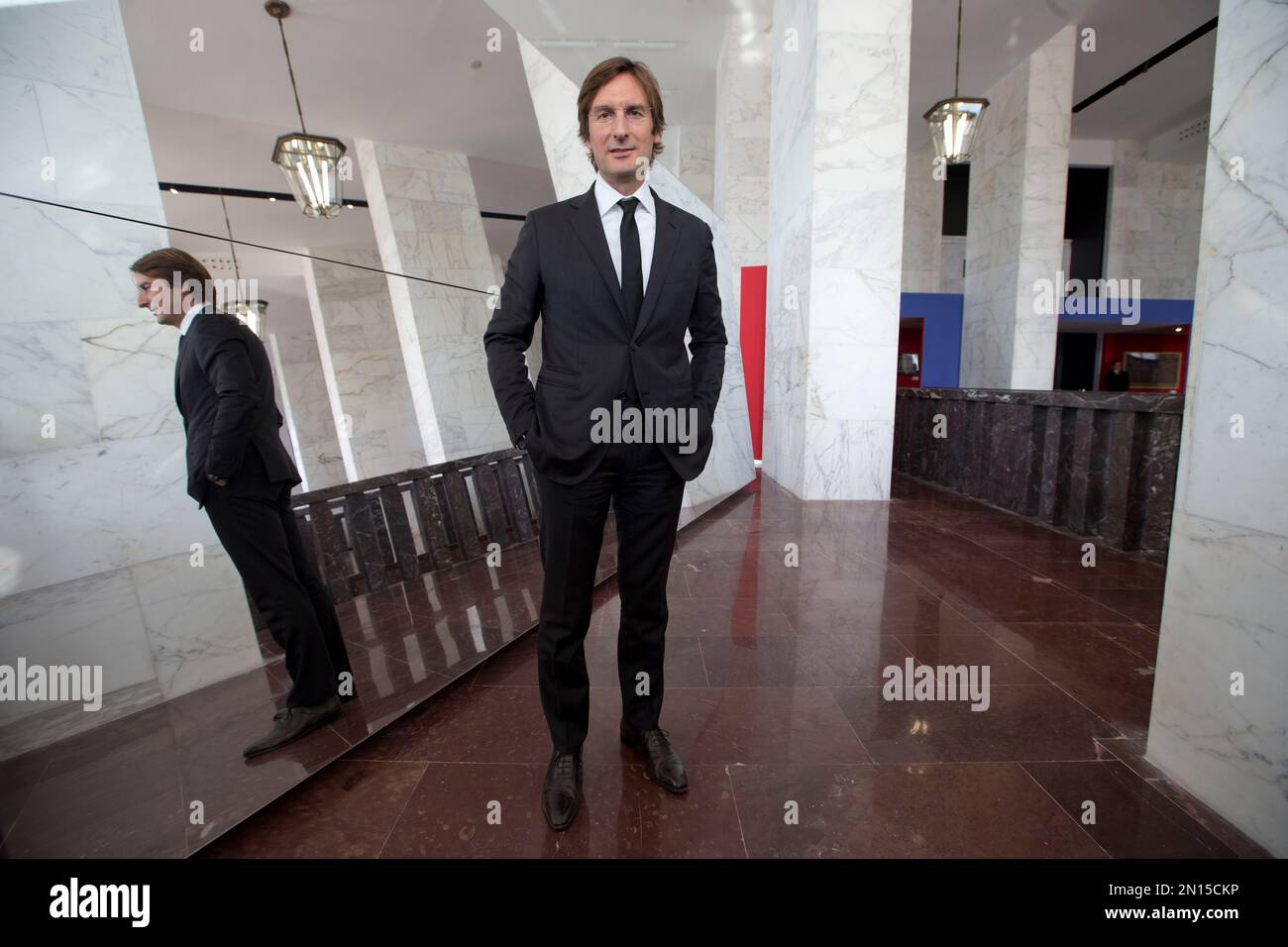 Fendi CEO Pietro Beccari poses in front of the Palazzo della Civilta ...