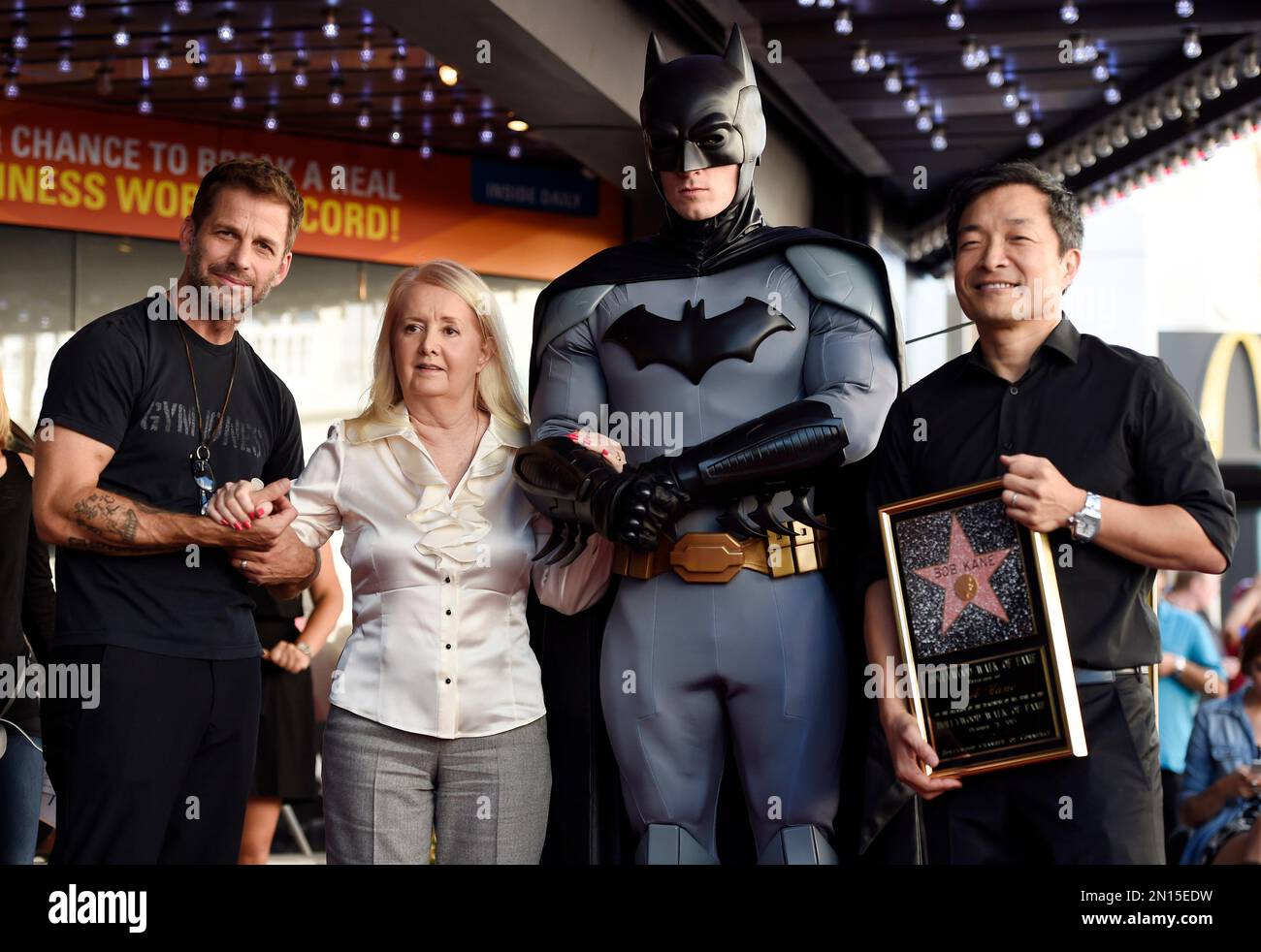 Elizabeth Kane, second from left, widow of late "Batman" creator Bob ...