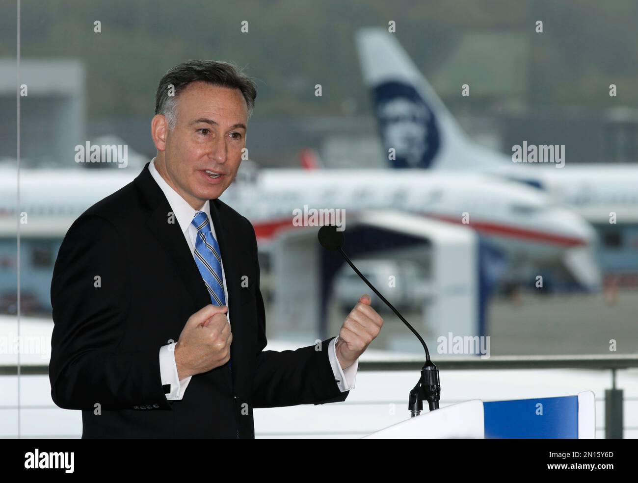 King County Executive Dow Constantine speaks during a re-opening ...