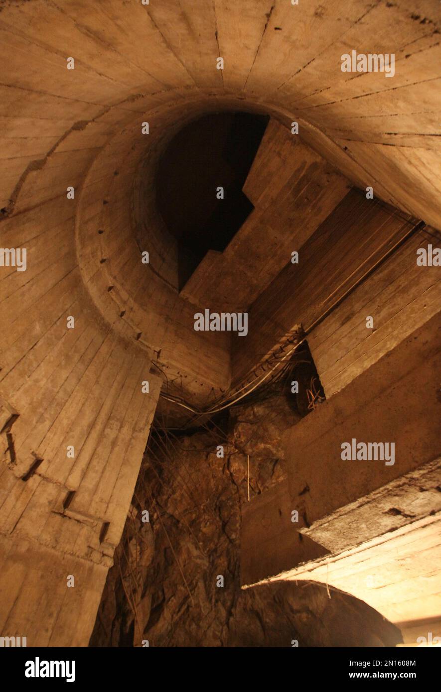 This photo taken Sept. 2, 2015, shows an unfinished staircase leading ...