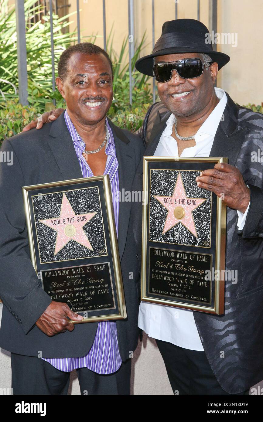 Robert "Kool" Bell, left, and Ronald Khalis Bell attend a ceremony ...