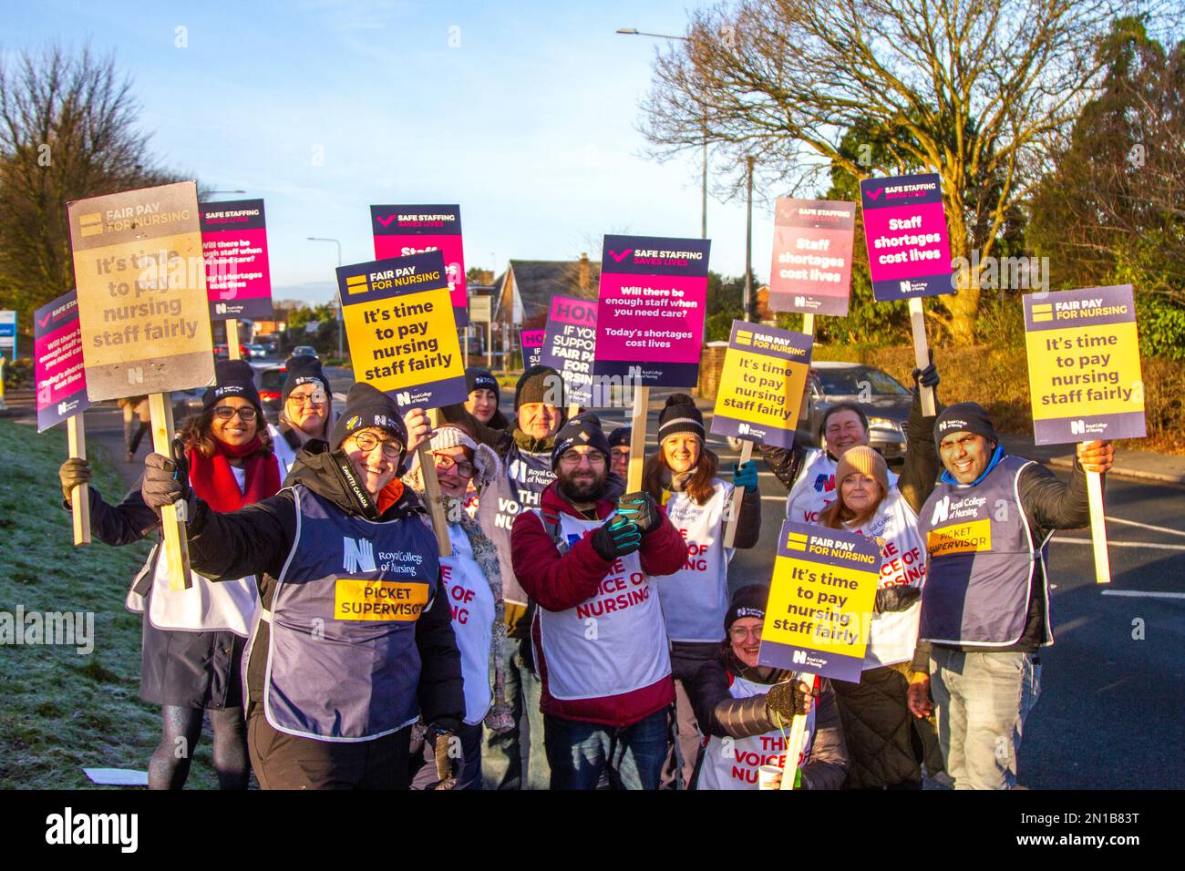 Preston, Lancashire. 6. Februar 2023 Wetter in Großbritannien. - 2C als ...